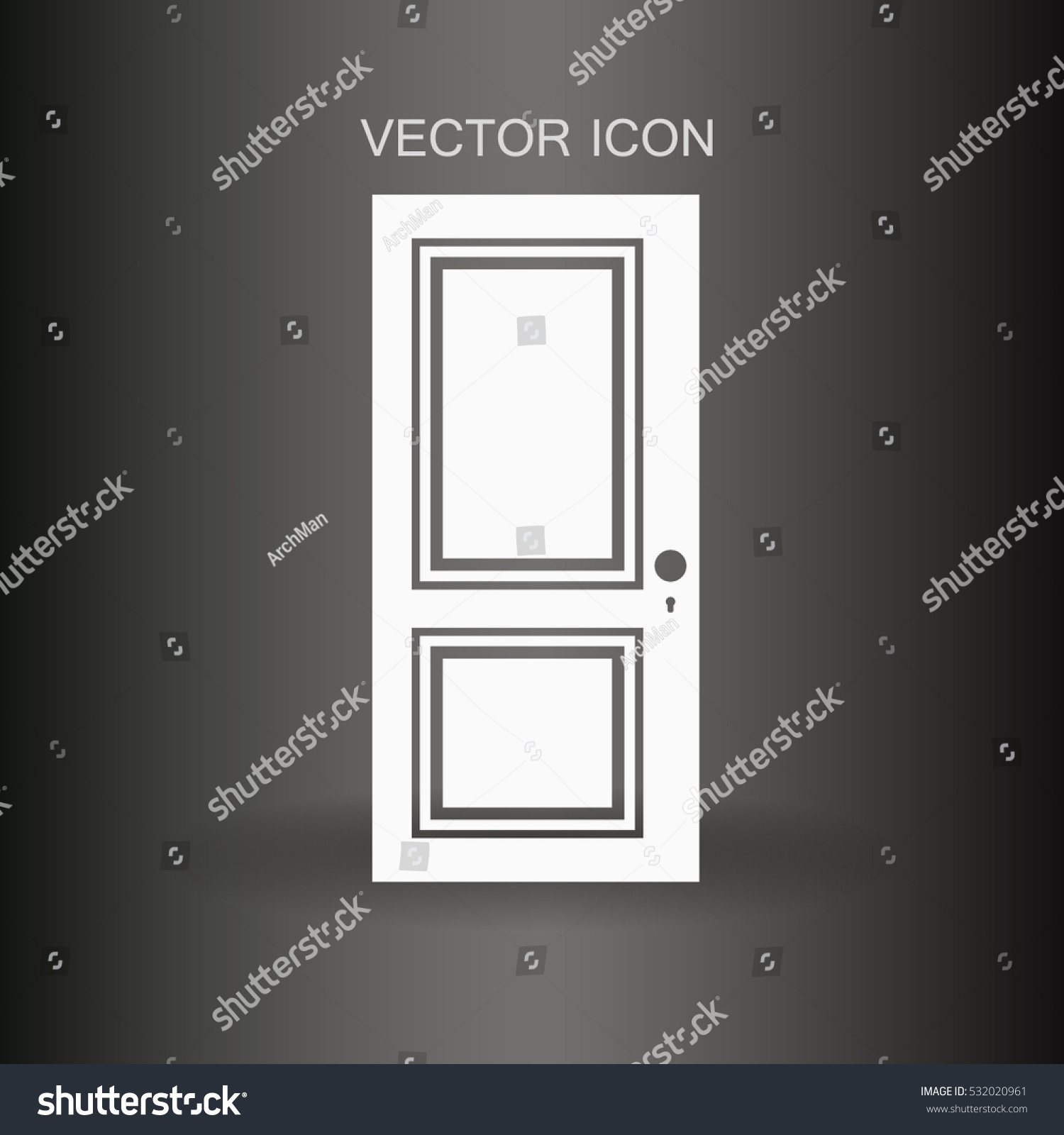 Closed Door Vector Illustration Stock Vector (Royalty Free) 532020961 ...