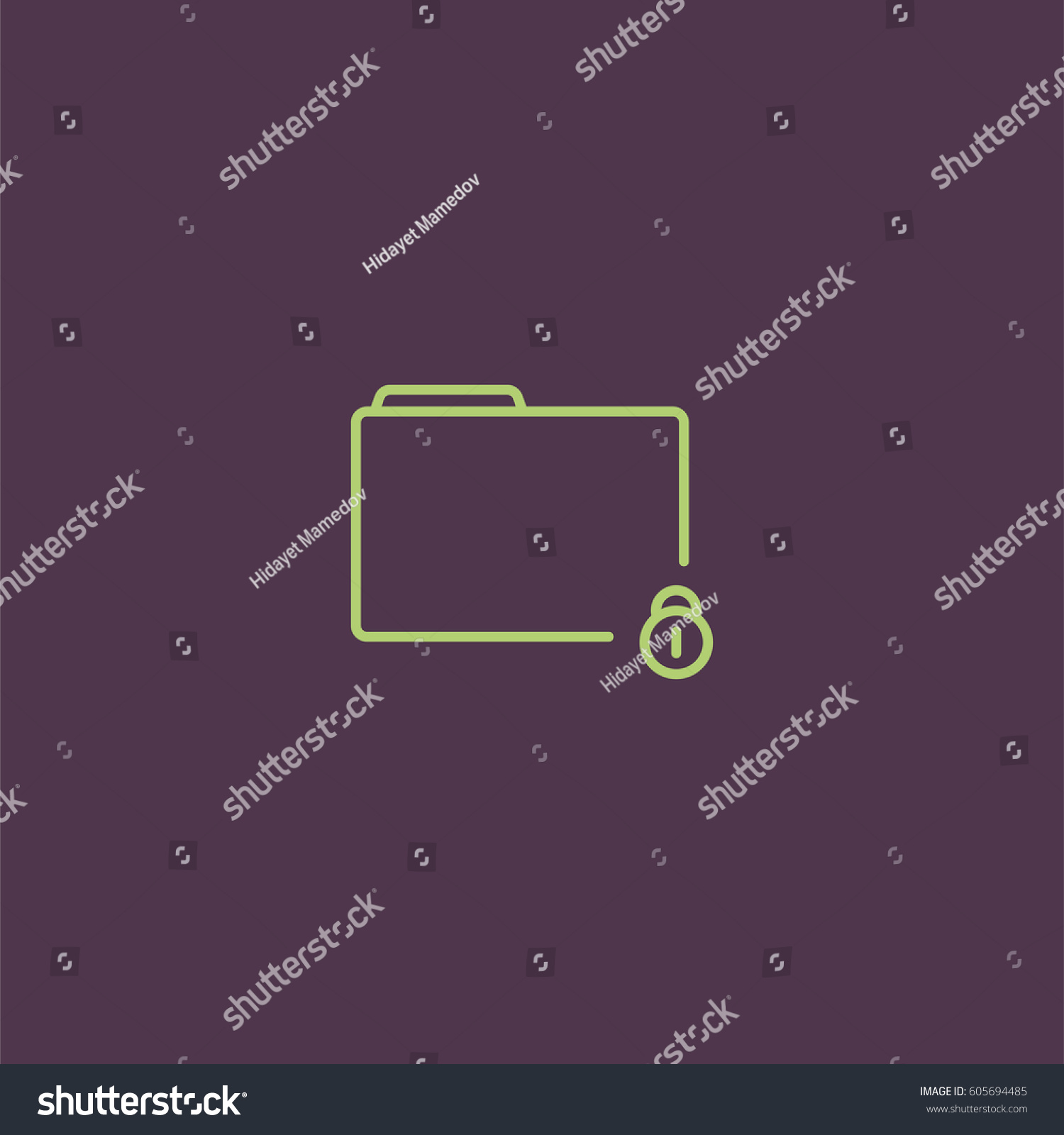 Closed Folder Icon Locked Folder Vector 库存矢量图（免版税）605694485 | Shutterstock