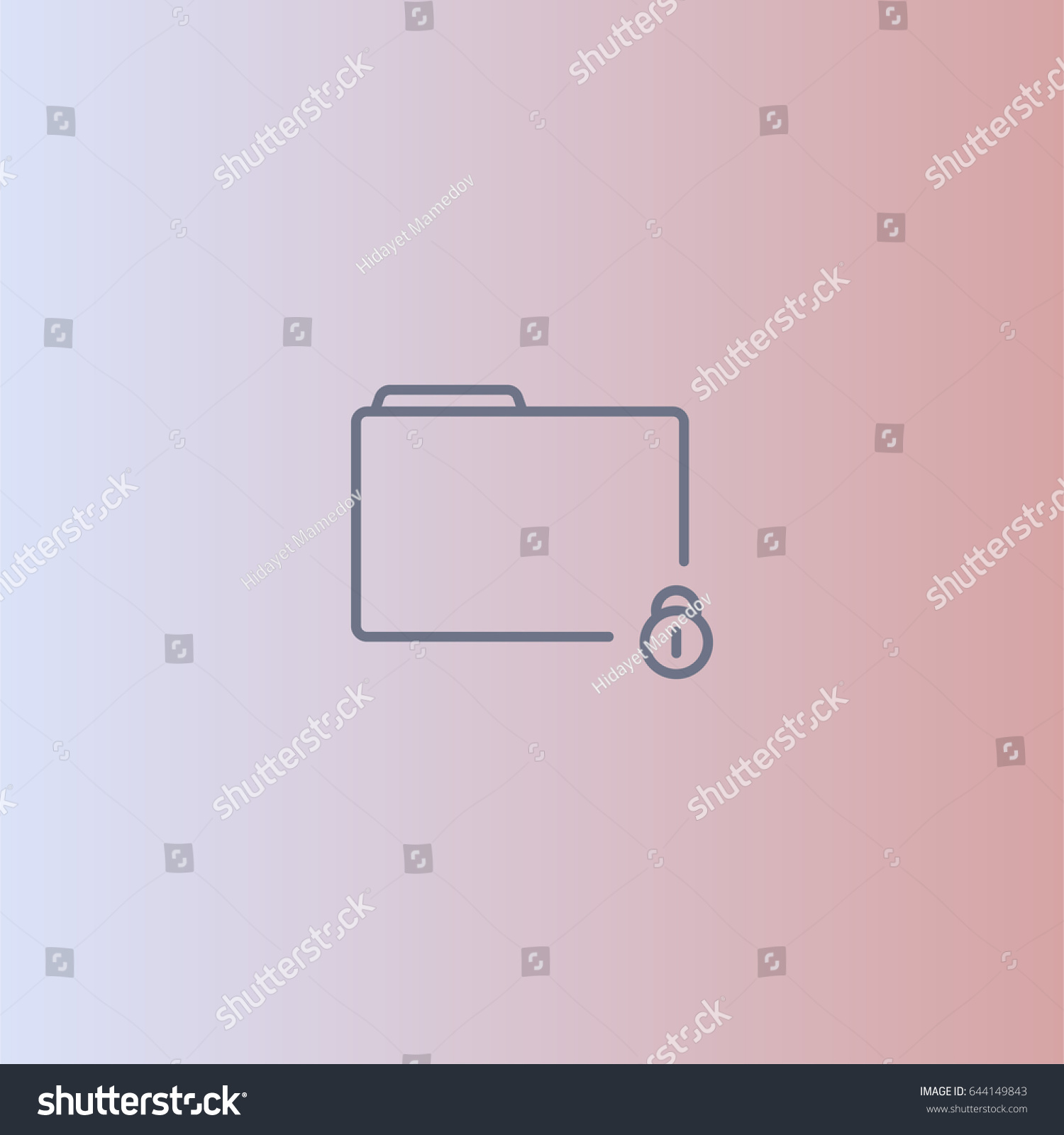 Closed Folder Icon Locked Folder Vector 库存矢量图（免版税）644149843 | Shutterstock