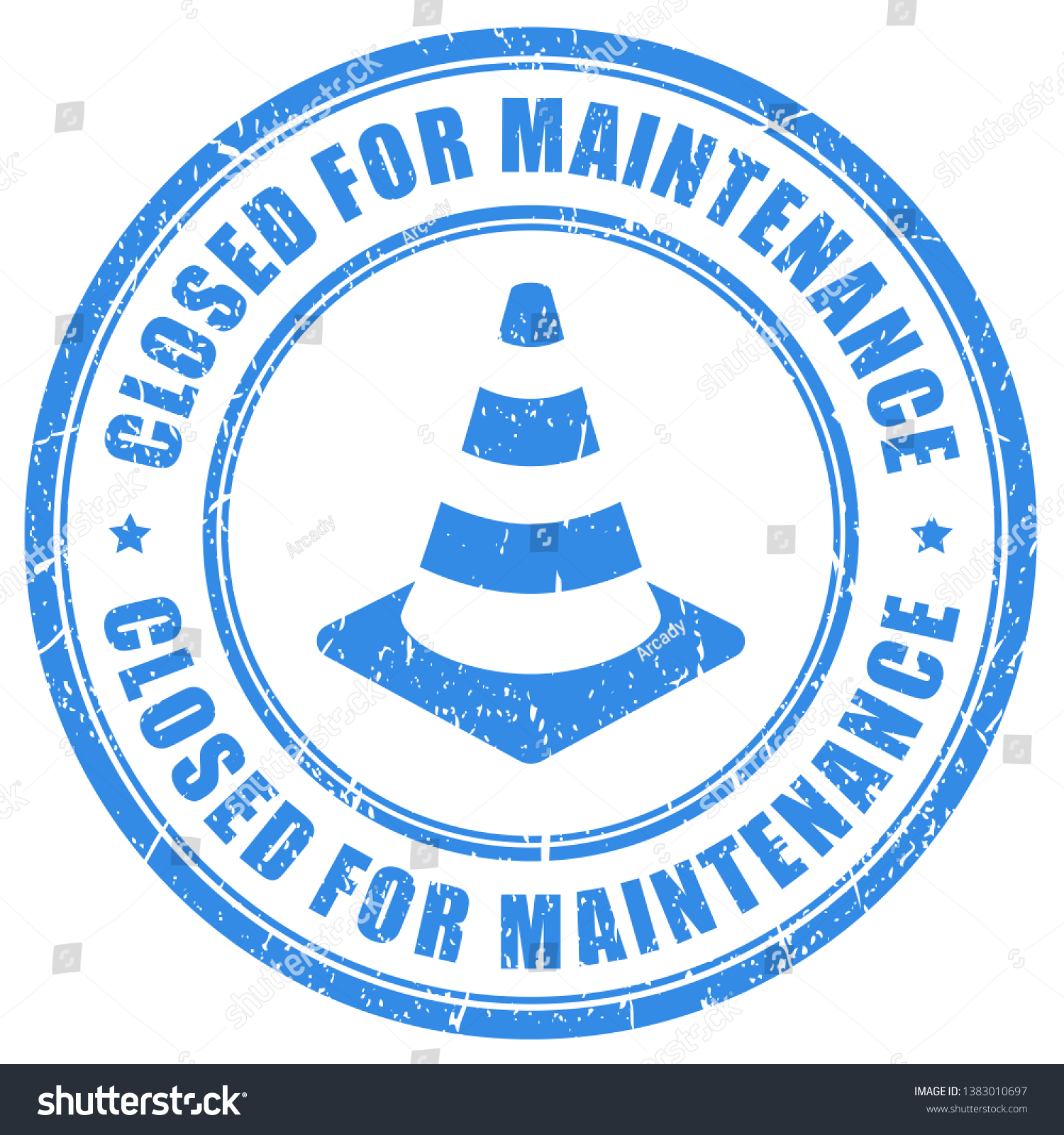 Closed Maintenance Vector Stamp Isolated On Stock Vector (Royalty Free ...