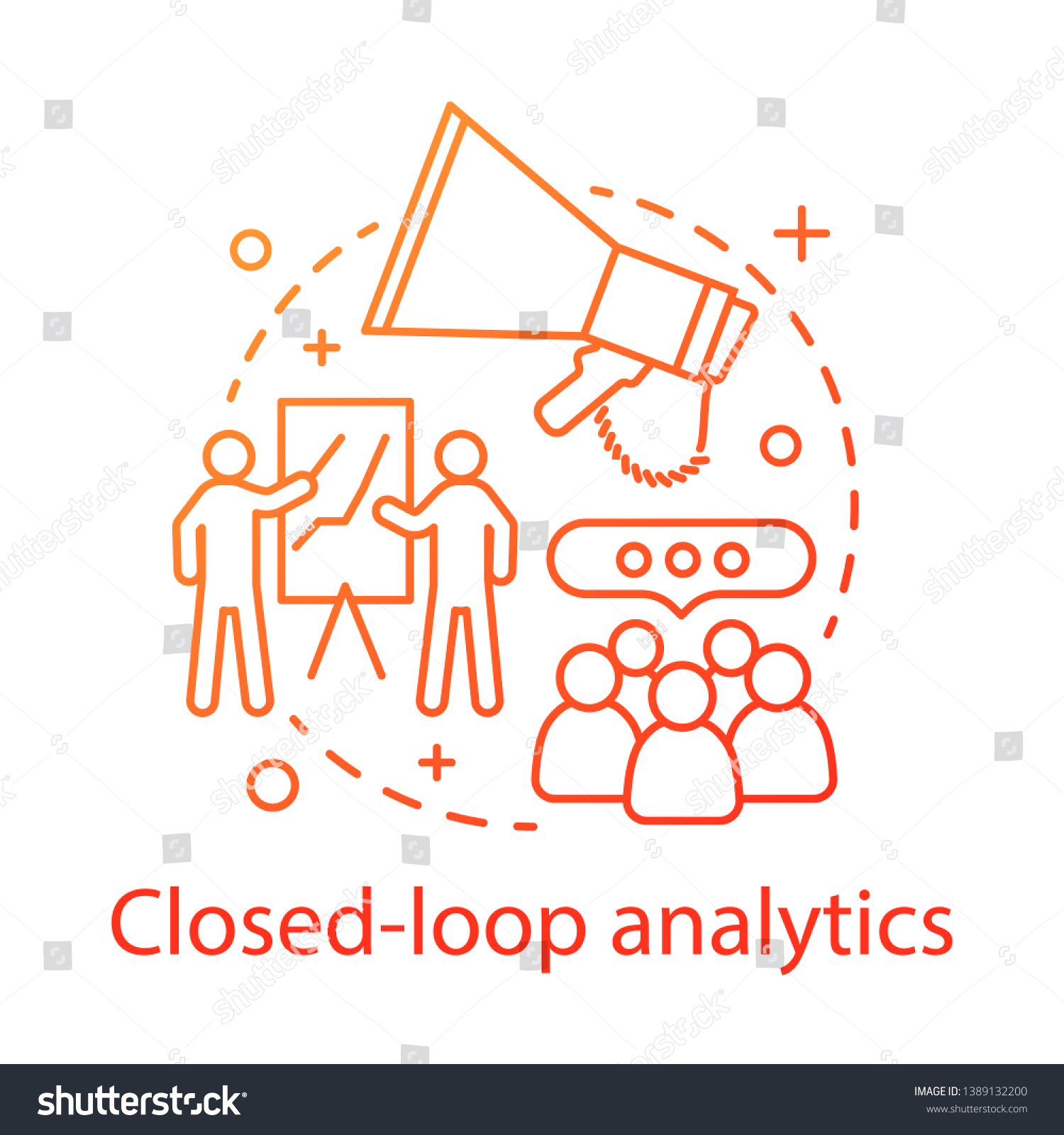 Closedloop Analytics Concept Icon Customer Lifecycle Stock Vector ...