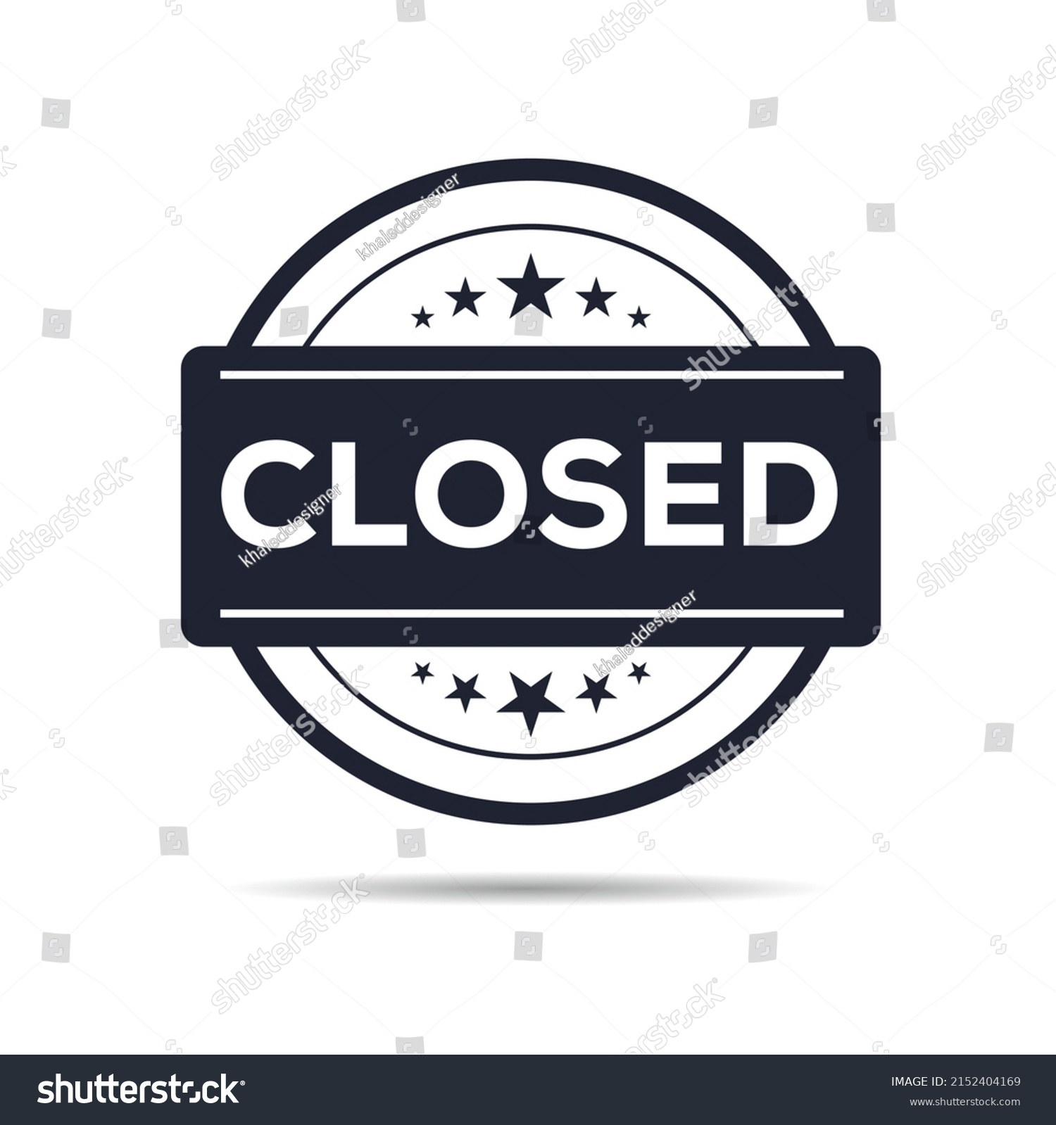 Closed Seal Stamp Vector Illustration Stock Vector (Royalty Free ...