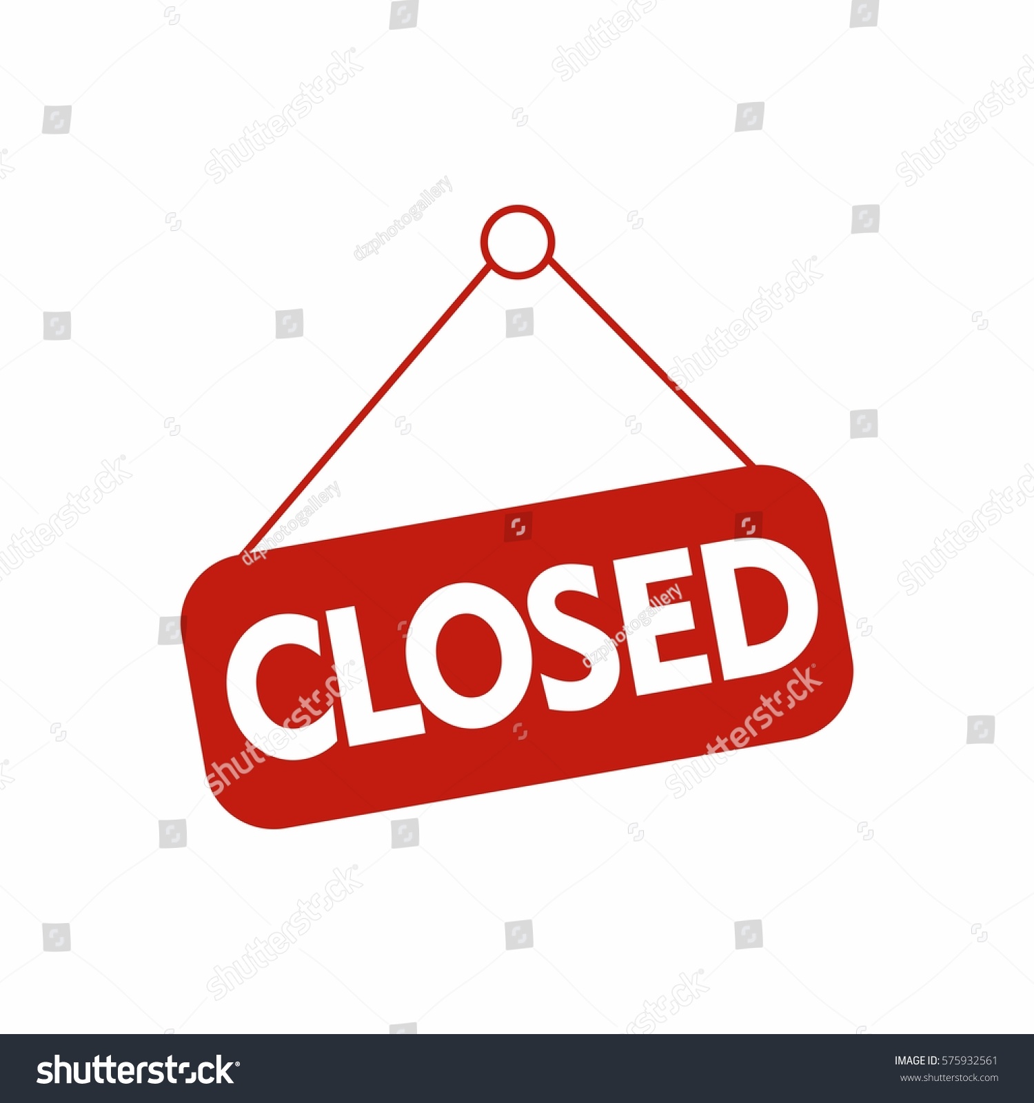 Closed Tag Vector Design Isolated On Stock Vector (Royalty Free ...