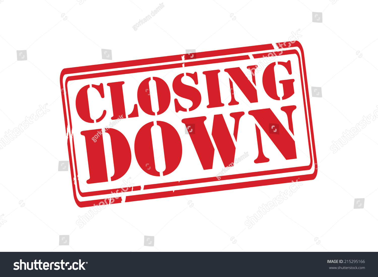 Closing Down Red Rubber Stamp Vector Stock Vector (Royalty Free ...