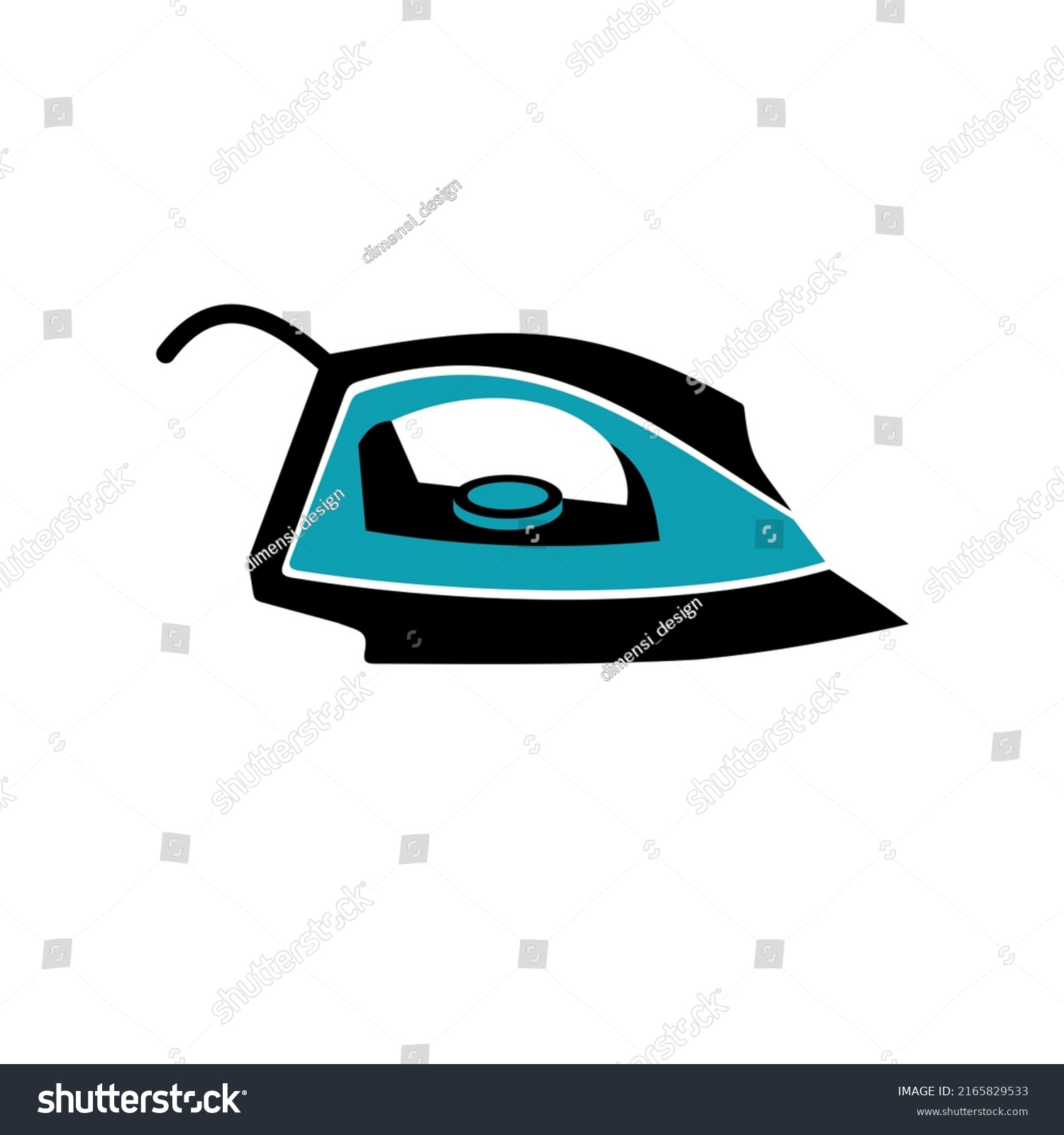Clothes Iron Laundry Vector Logo Design Stock Vector (Royalty Free ...