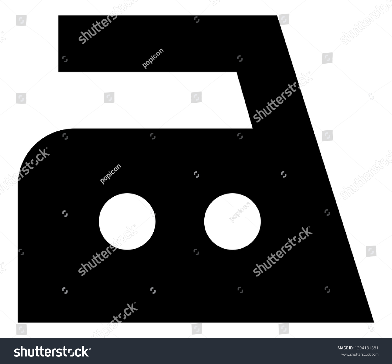 Clothes Iron Vector Icon Stock Vector (Royalty Free) 1294181881 ...