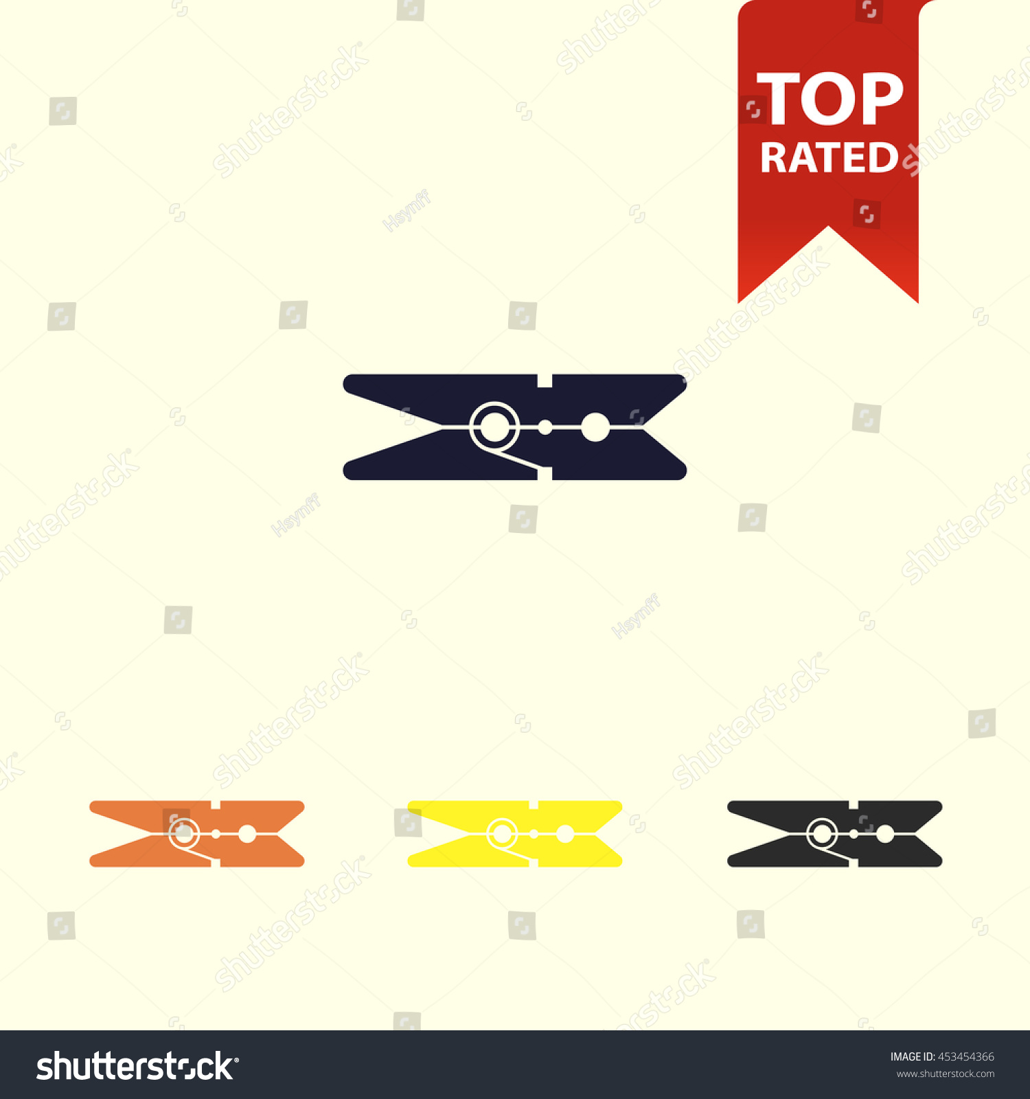 Clothes Peg Icon Stock Vector (Royalty Free) 453454366