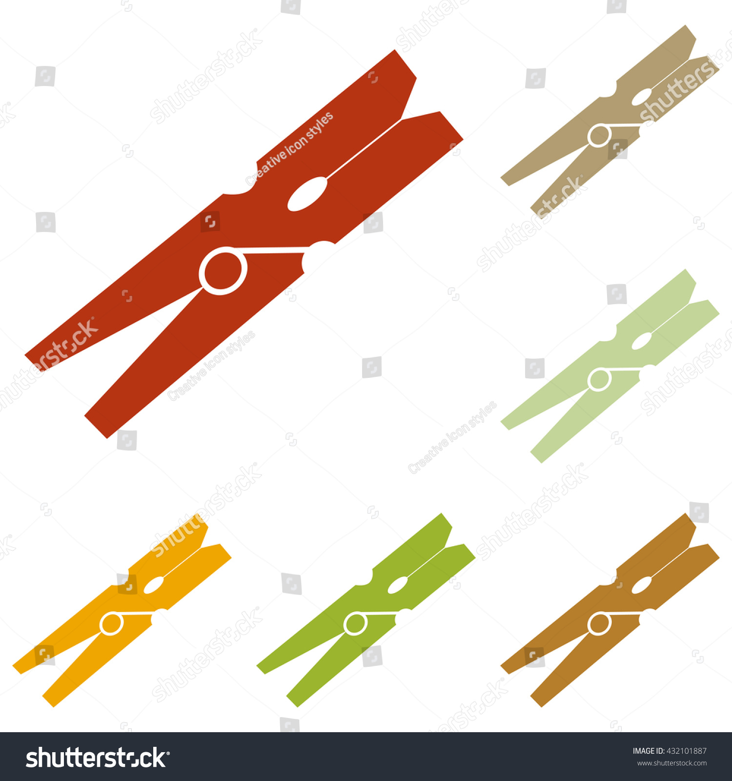 Clothes Peg Sign Stock Vector (Royalty Free) 432101887