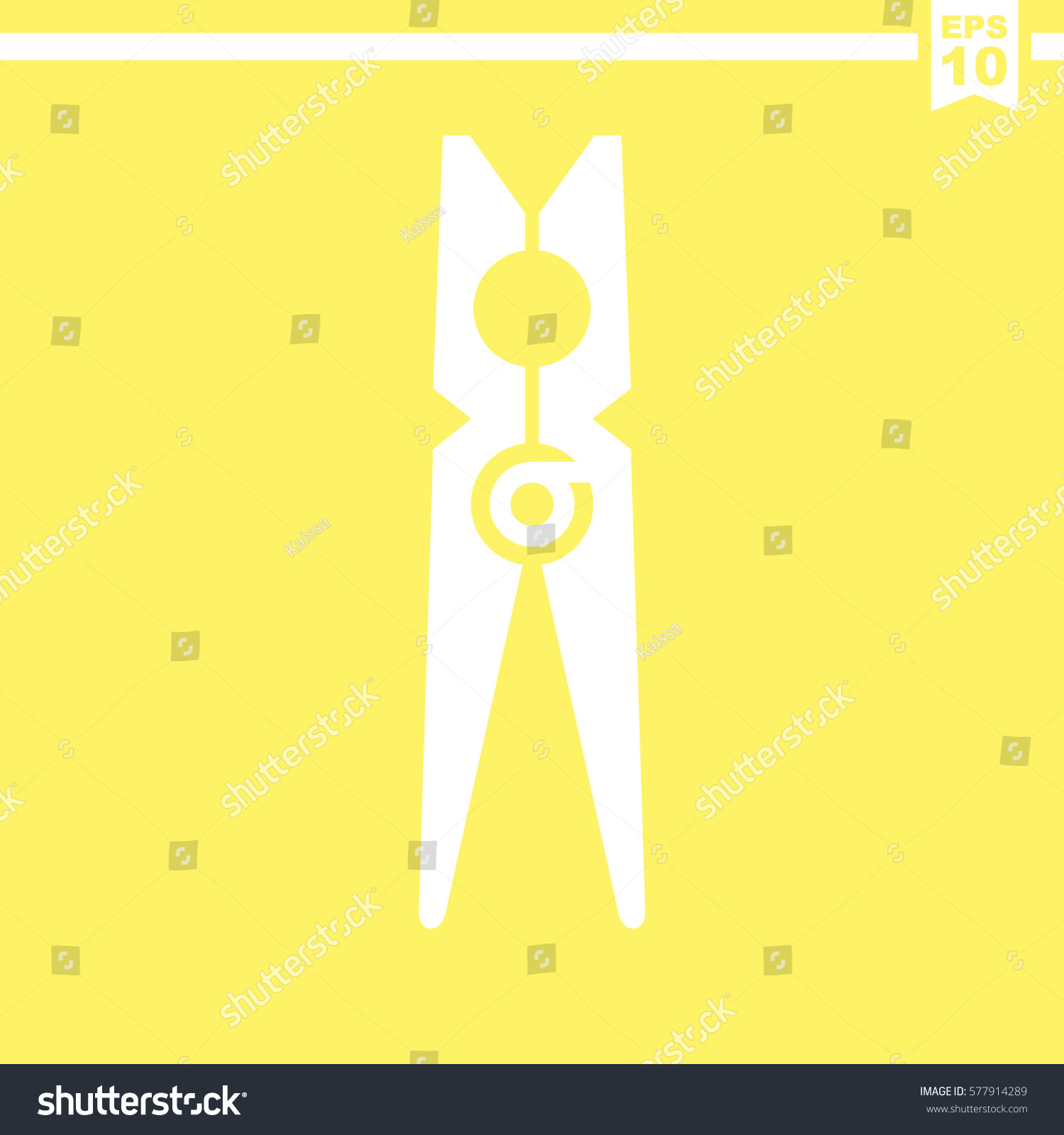 Clothes Peg Vector Icon Stock Vector (Royalty Free) 577914289