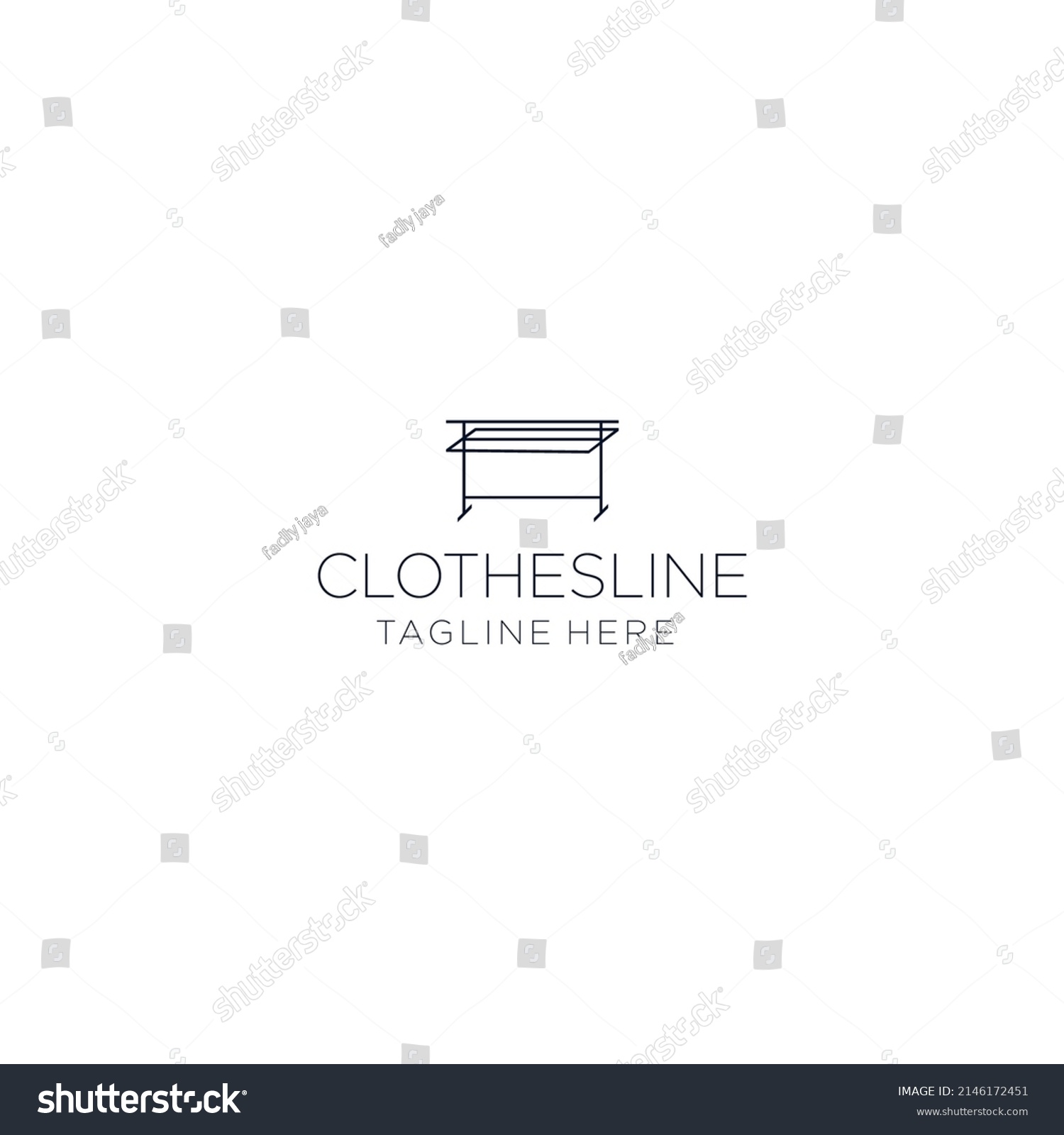 Clothesline Logo Icon Design Vector Template Stock Vector (Royalty Free ...