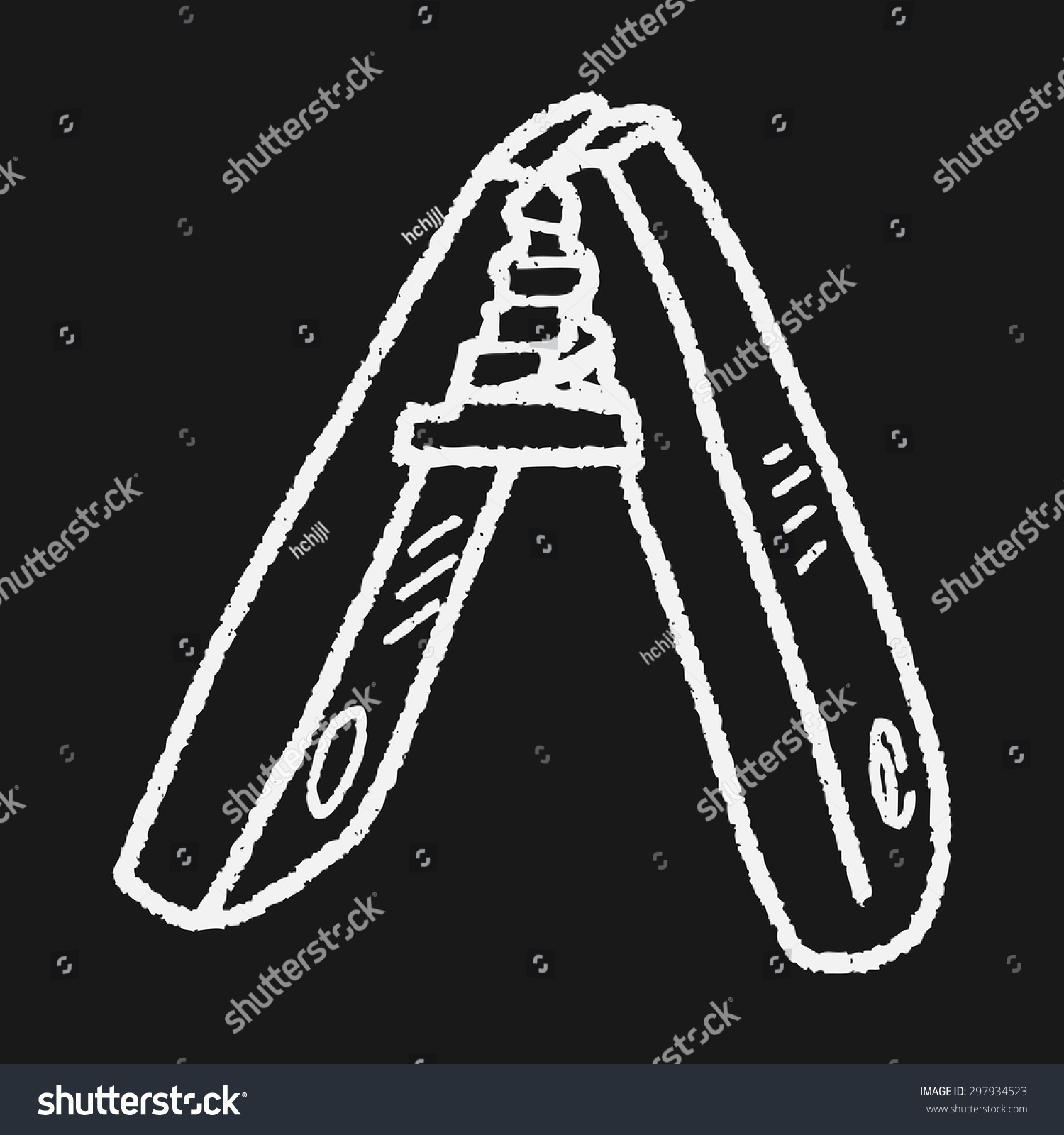 Clothespin Doodle Stock Vector (Royalty Free) 297934523 | Shutterstock