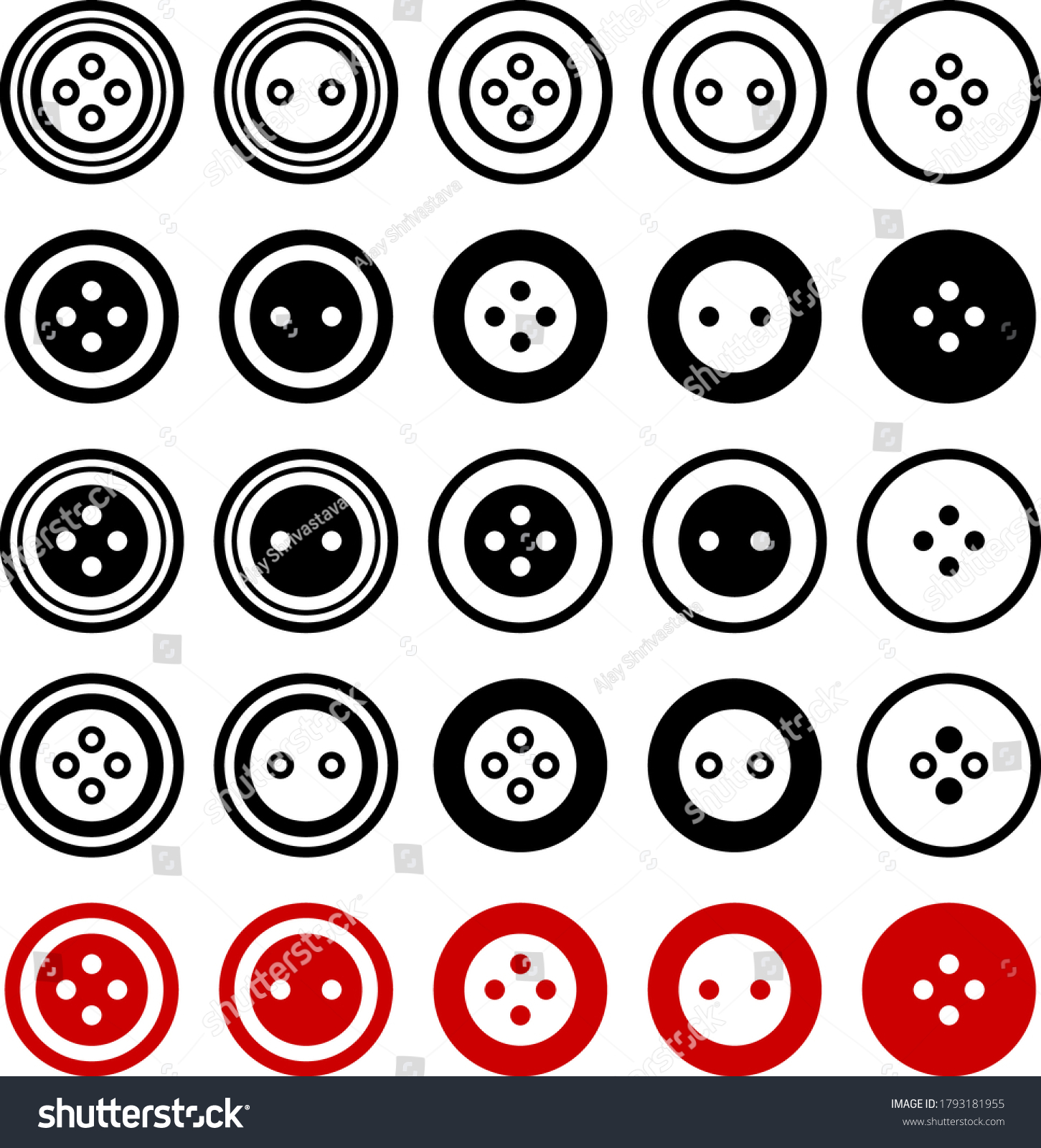 Clothing Button Icon Vector Illustration Stock Vector (Royalty Free ...