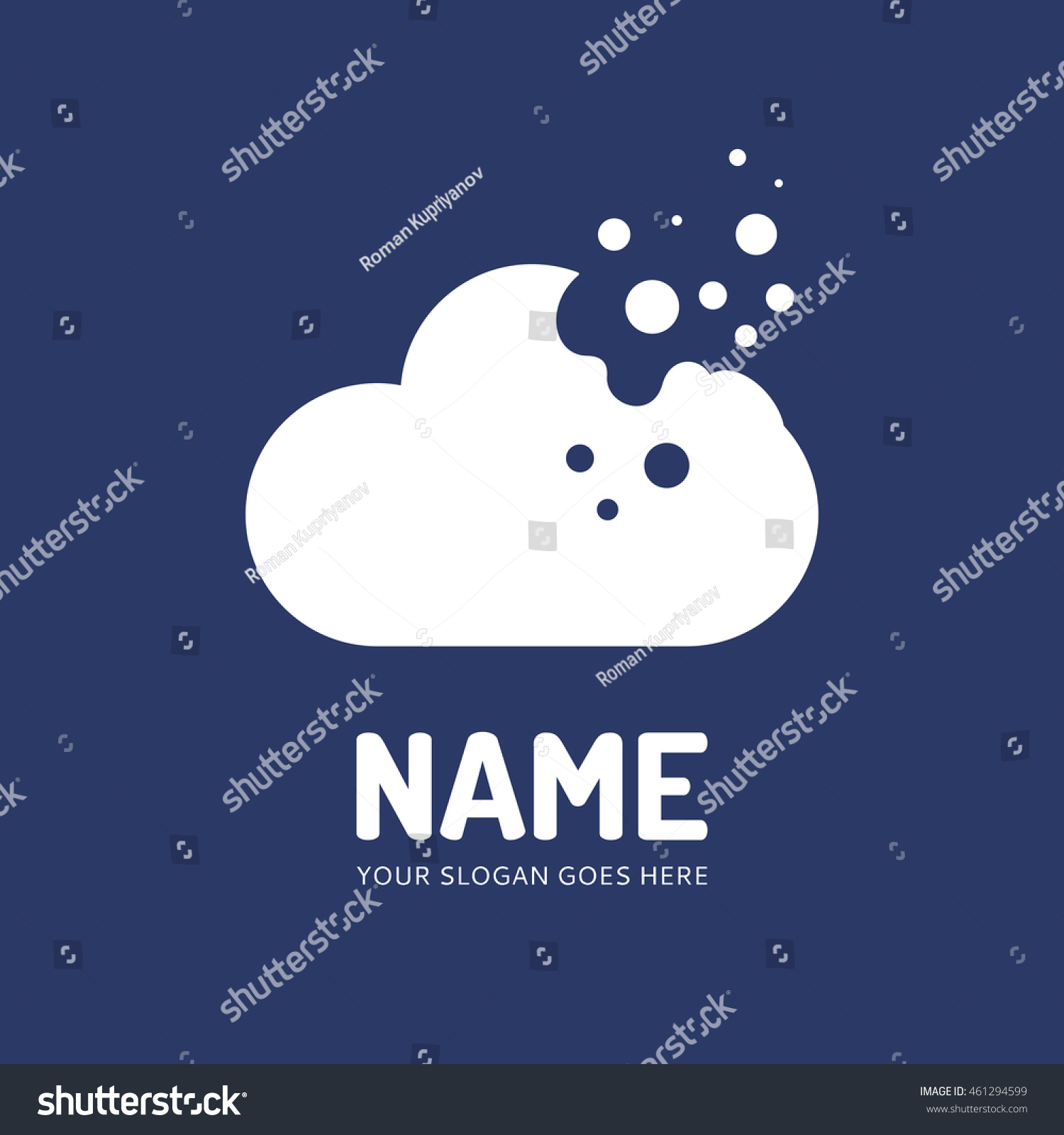 Cloud Dots Logo Design Vector Concept Stock Vector (Royalty Free ...