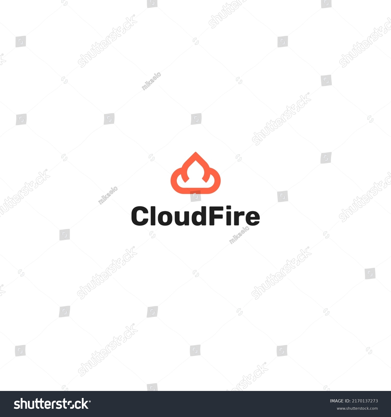 Cloud Fire Logo Design Stock Vector (Royalty Free) 2170137273 ...