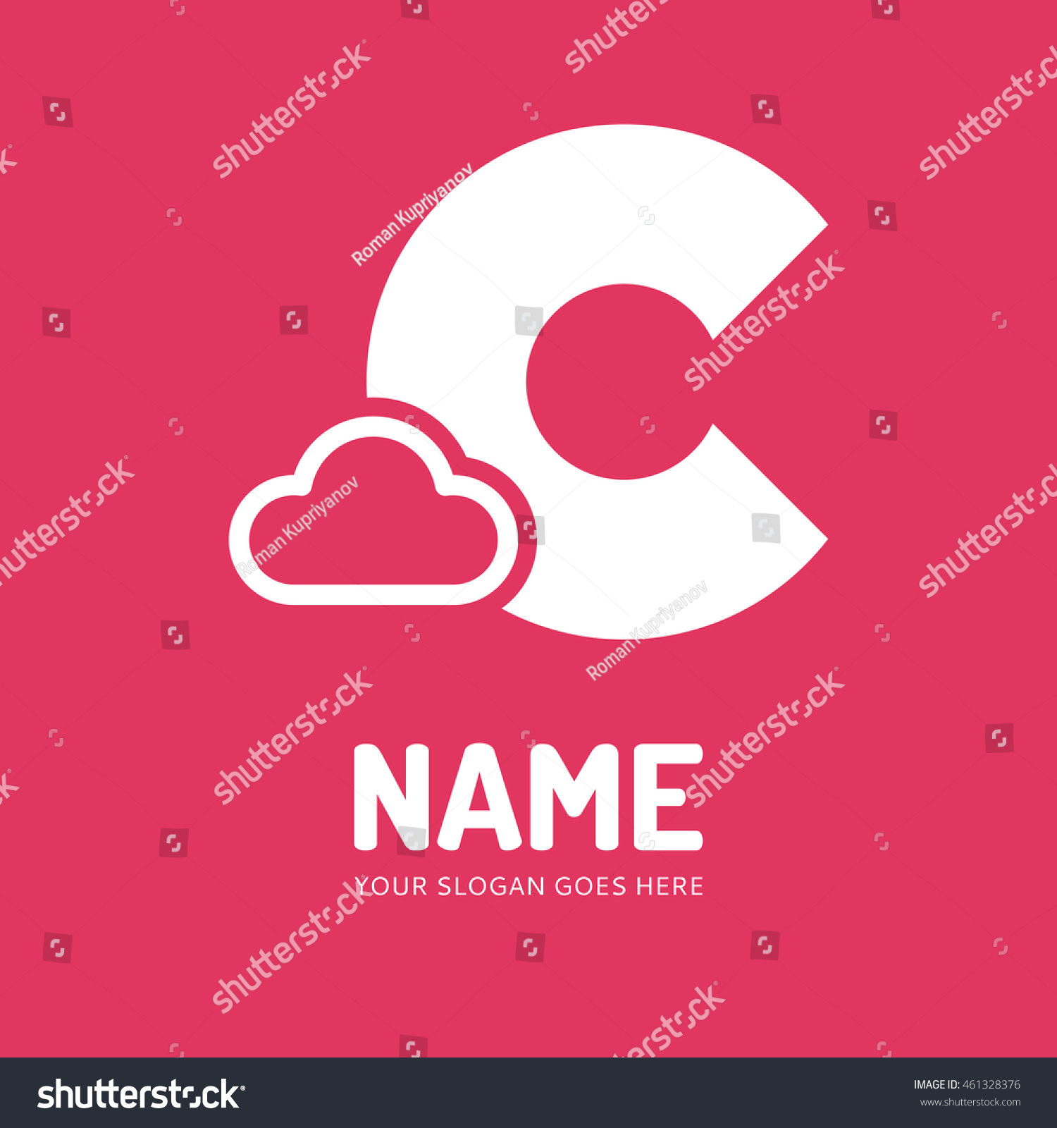 Cloud Letter C Logo Design Vector Stock Vector (Royalty Free) 461328376 ...