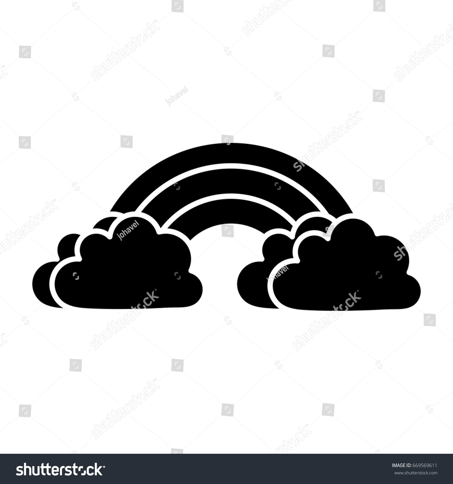 Cloud Rainbow Icon Stock Vector (Royalty Free) 669569611 | Shutterstock