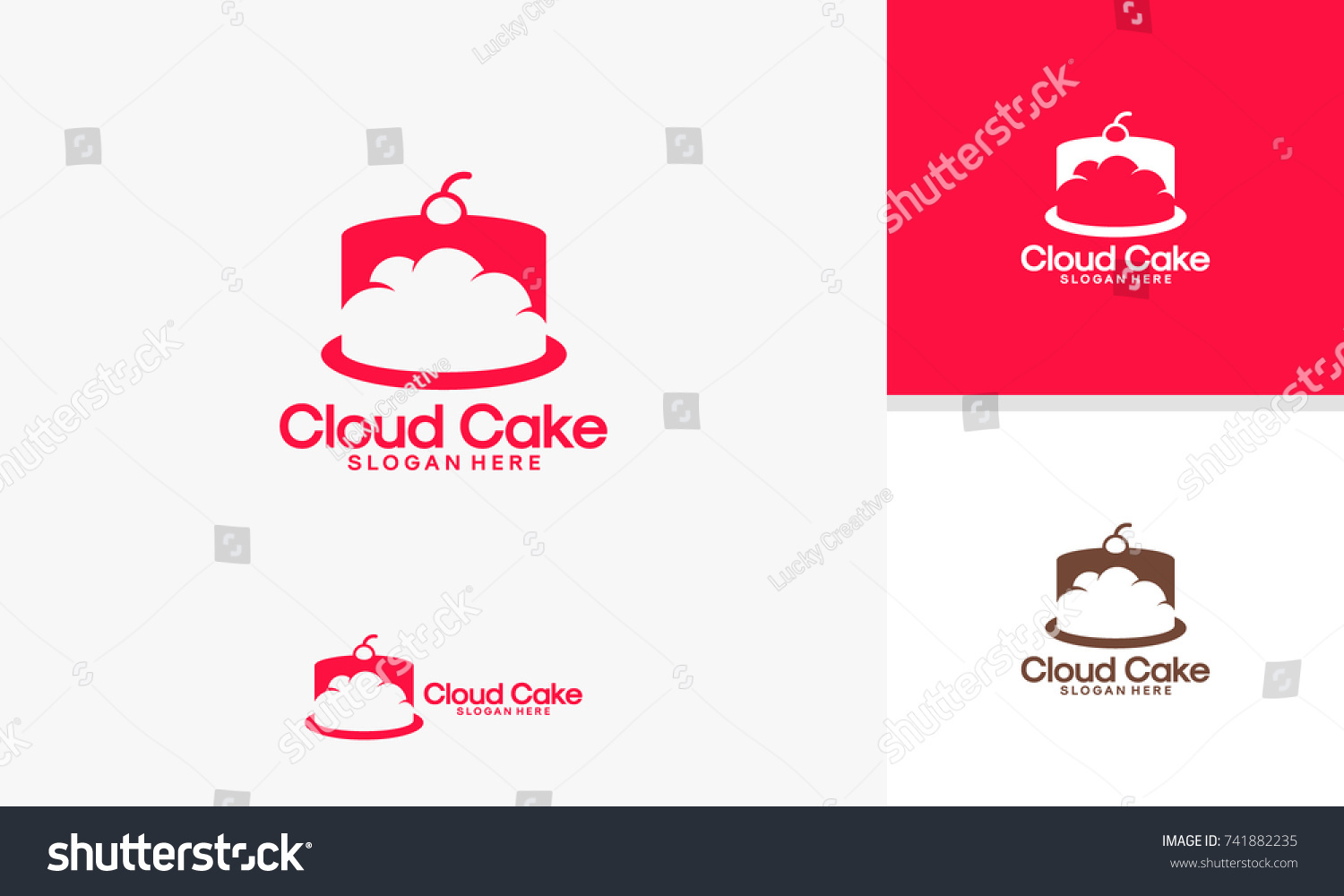 Cloud Cake Logo Designs Template Online Stock Vector (Royalty Free ...