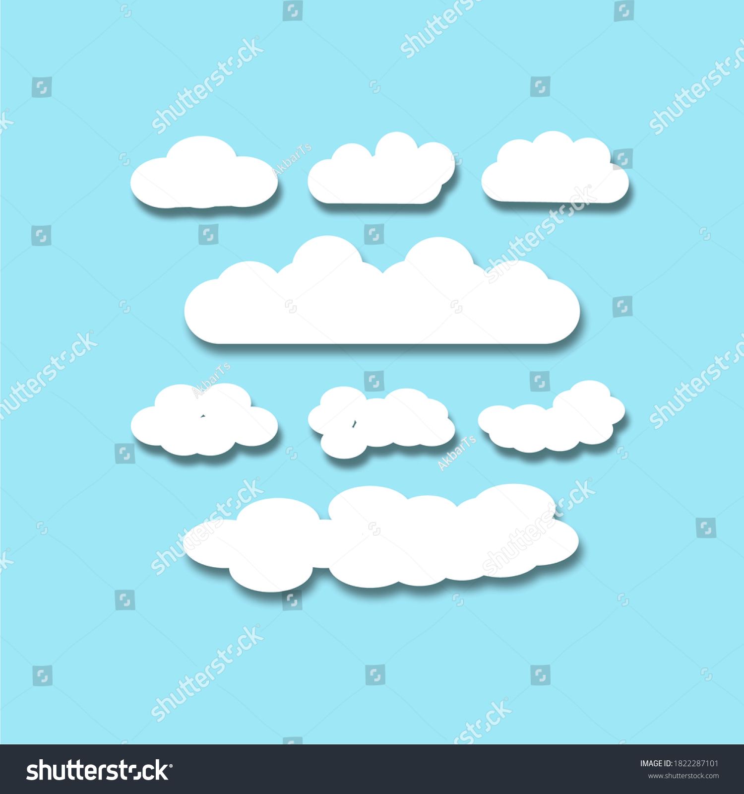 Cloud Cloud Blue Light Background Cloud Stock Vector (Royalty Free ...