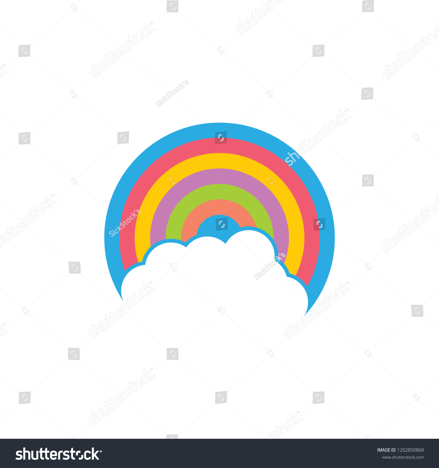 Cloud Colorful Rainbow Circle Logo Vector Stock Vector (Royalty Free ...