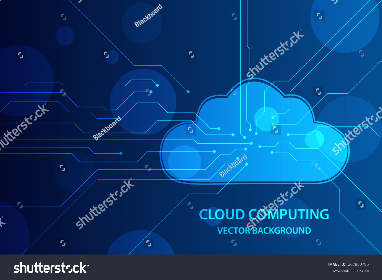 Cloud Computing Network Security Technology Concept Stock Vector (Royalty Free) 1267880785 ...