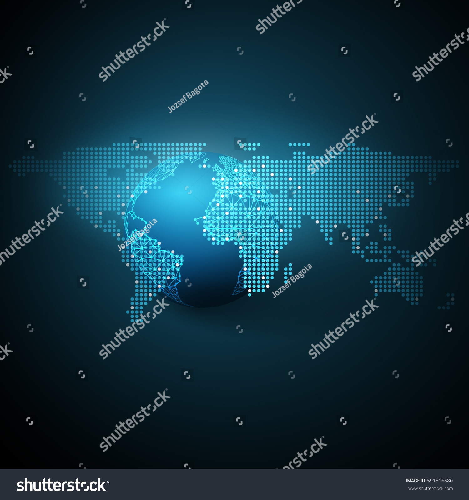 Cloud Computing Networks World Map Abstract Stock Vector (Royalty Free ...