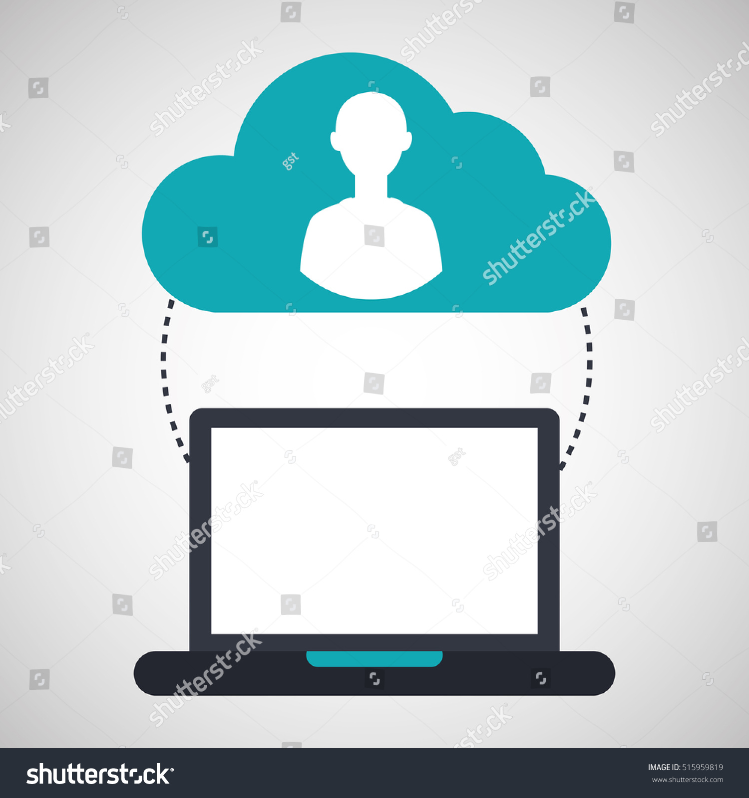Cloud Computing Character Social Media Virtual Stock Vector (Royalty ...