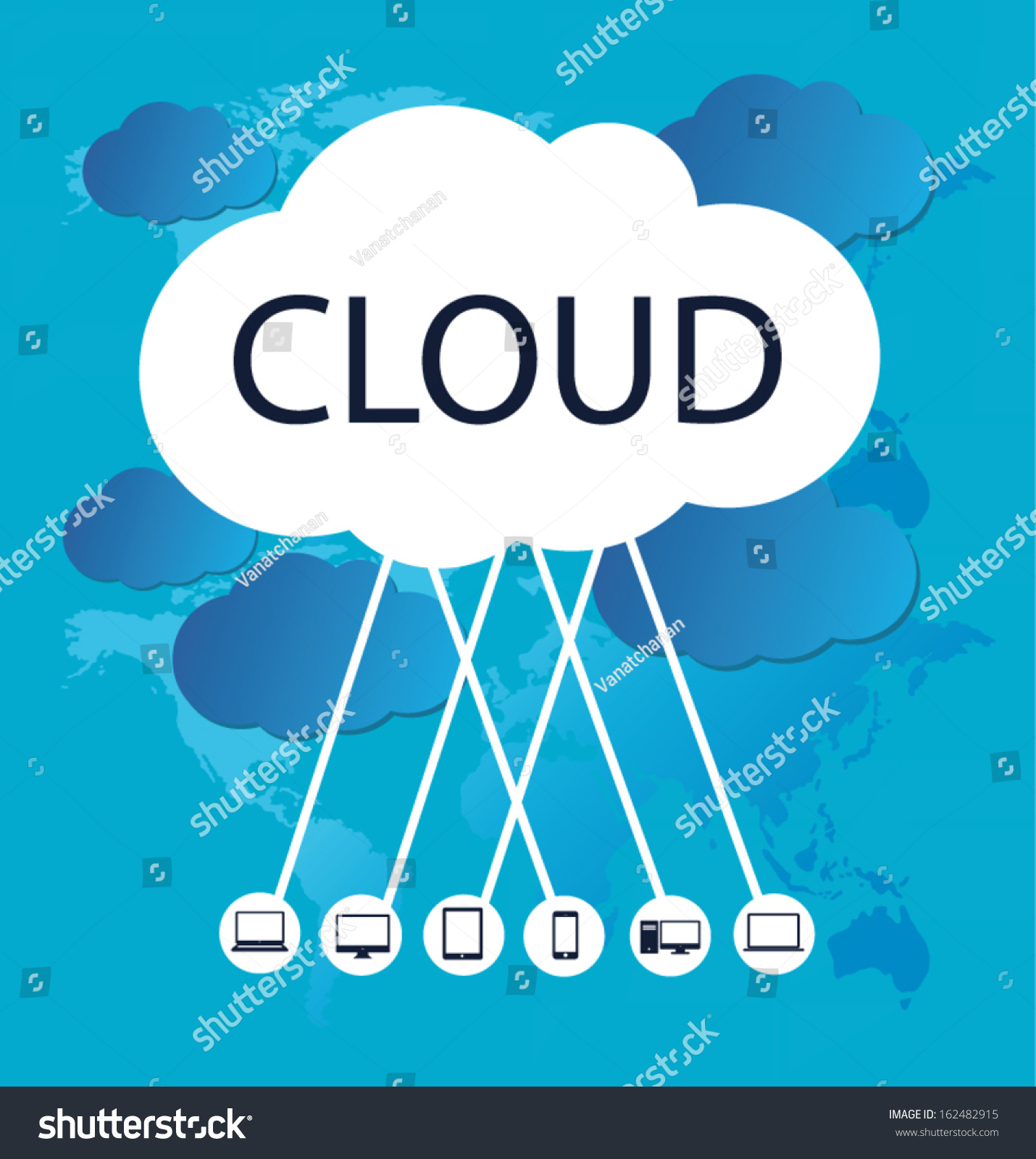 Cloud Computing Concept Vector Illustration Stock Vector Royalty Free 162482915