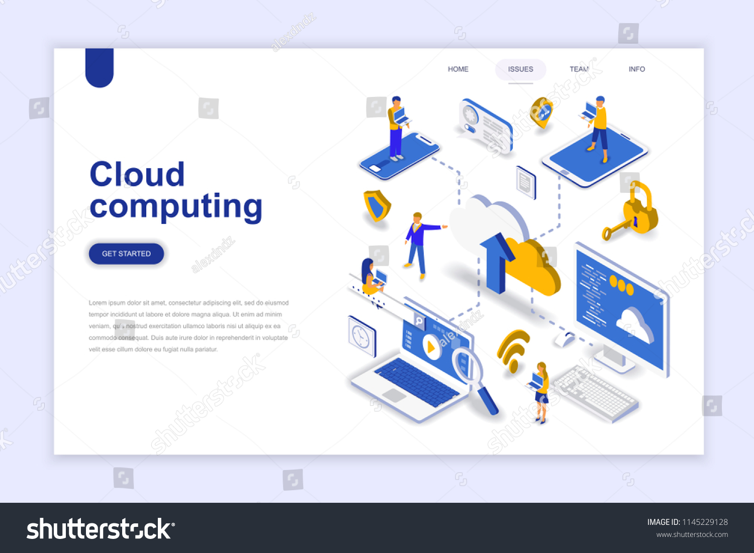 Cloud Computing Modern Flat Design Isometric Stock Vector (Royalty Free ... Cloud Computing Modern Flat Design Isometric Stock Vector (Royalty Free ...