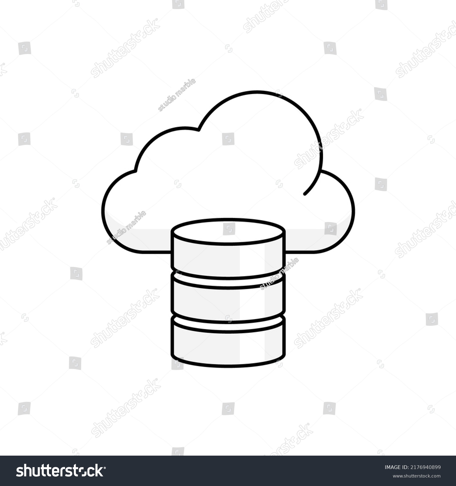 Cloud Database Server Clip Art Stock Vector (Royalty Free) 2176940899 ... Cloud Database Server Clip Art Stock Vector (Royalty Free) 2176940899 ...