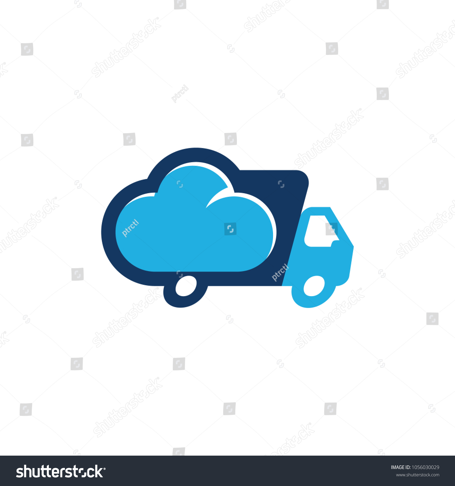 Cloud Delivery Logo Icon Design Stock Vector (Royalty Free) 1056030029