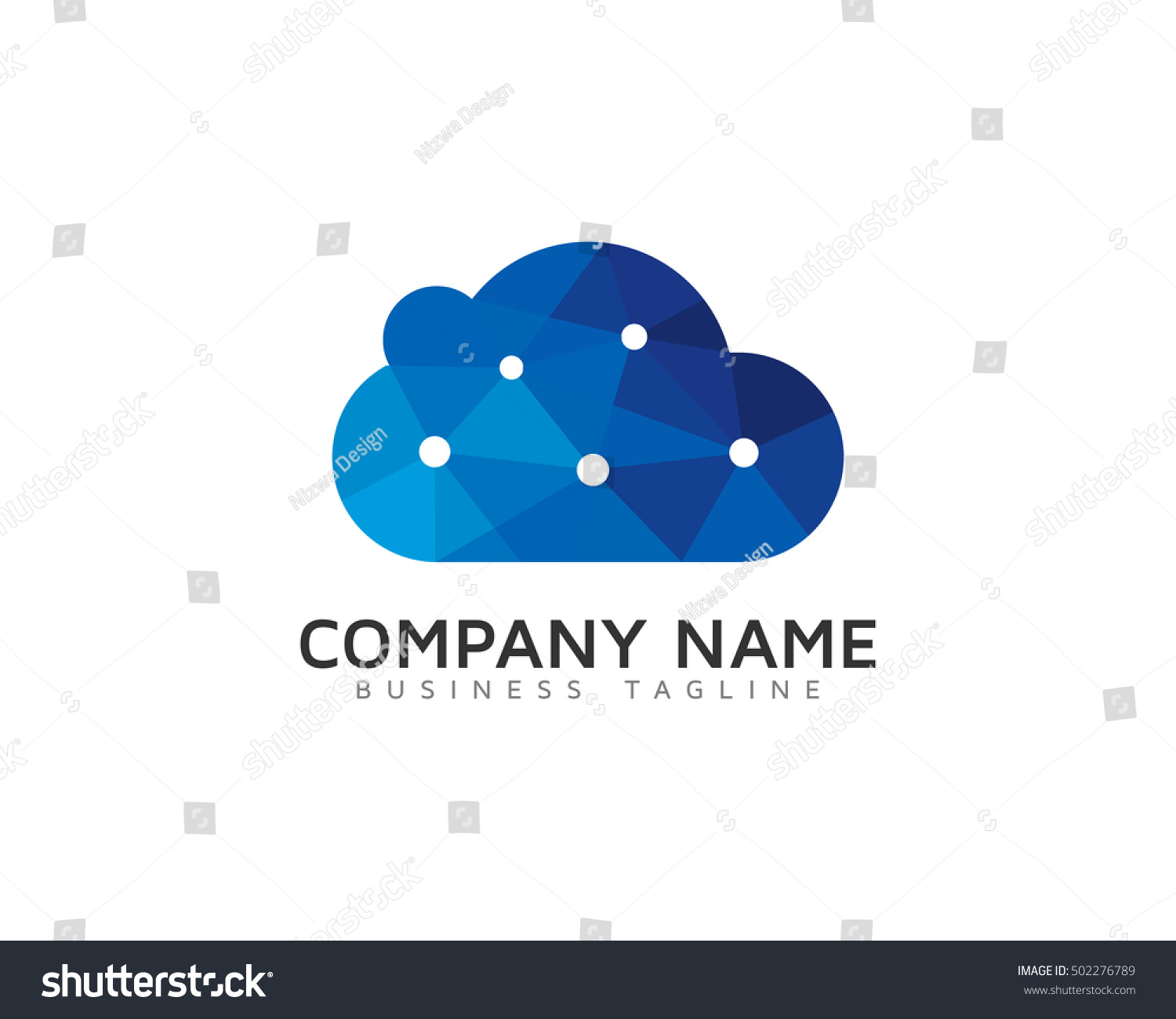 Cloud Dot Pixel Network Logo Design Stock Vector (Royalty Free ...
