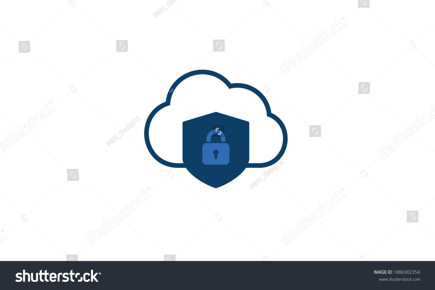 Cloud Firewall Abstract Monogram Icon Logo Stock Vector (Royalty Free ...