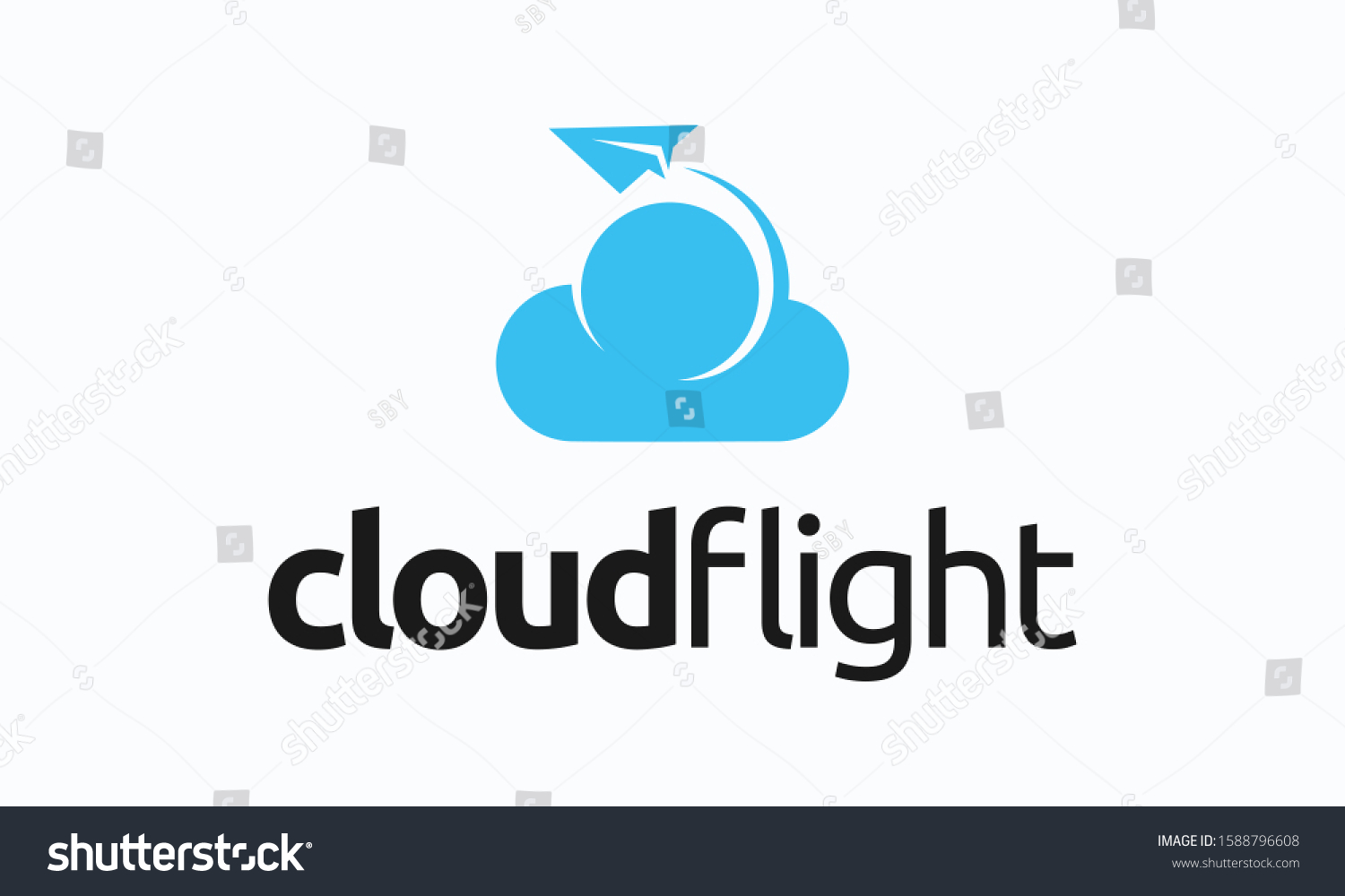 Cloud Flight Vector Royalty Logo Design Stock Vector (Royalty Free ...