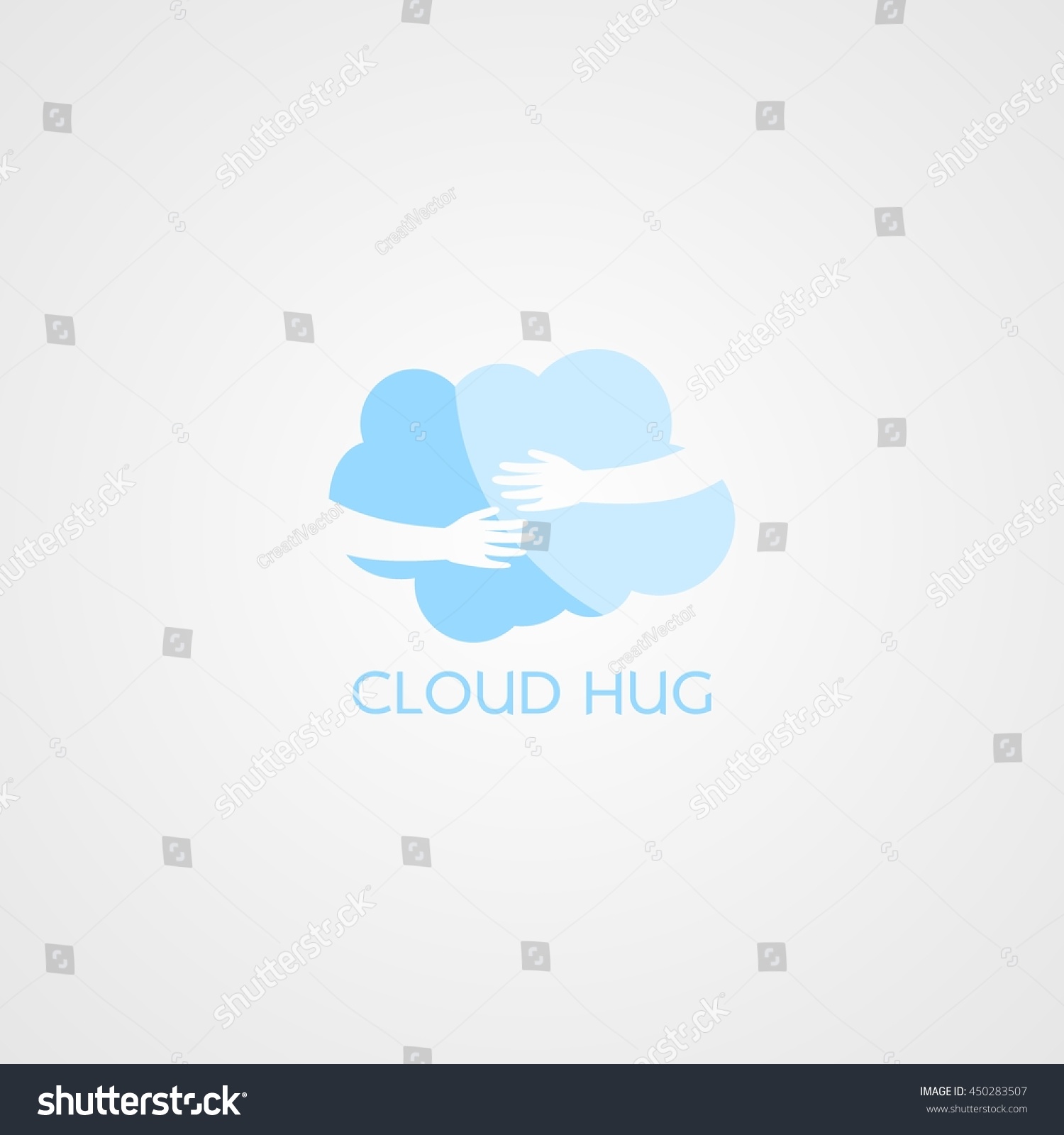 Cloud Hug Logo Design Template Stock Vector (Royalty Free) 450283507