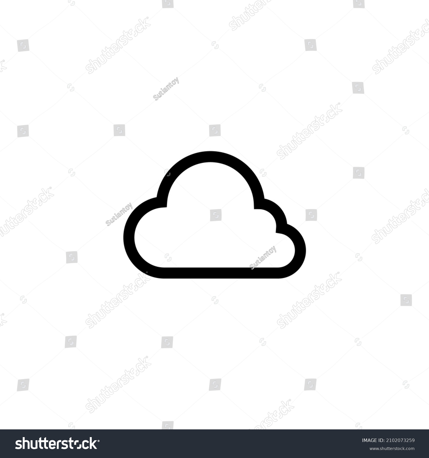 Cloud Icon Symbol Vector Isolated On Stock Vector (Royalty Free ...
