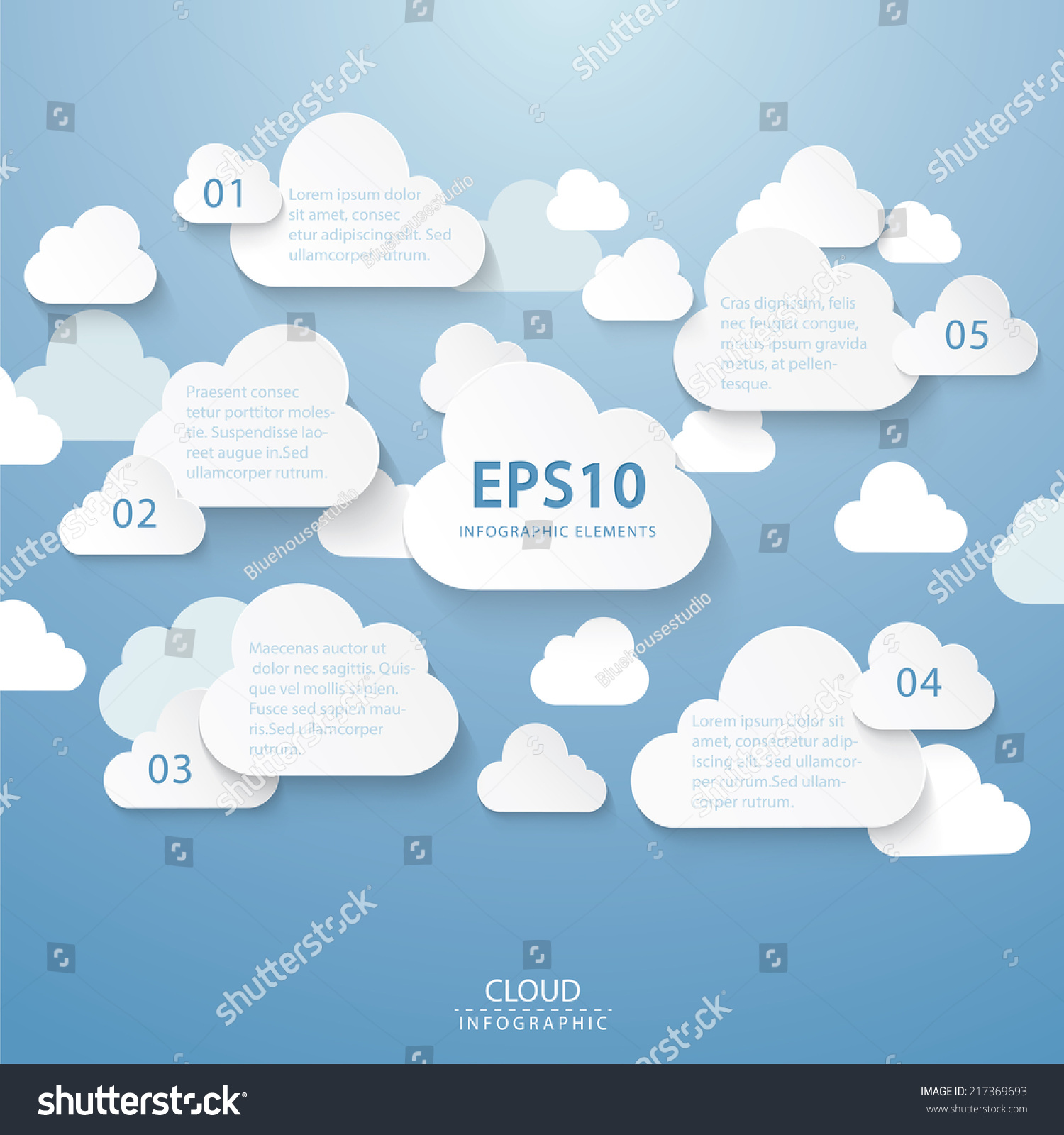 Cloud Infographic Stock Vector (Royalty Free) 217369693 | Shutterstock