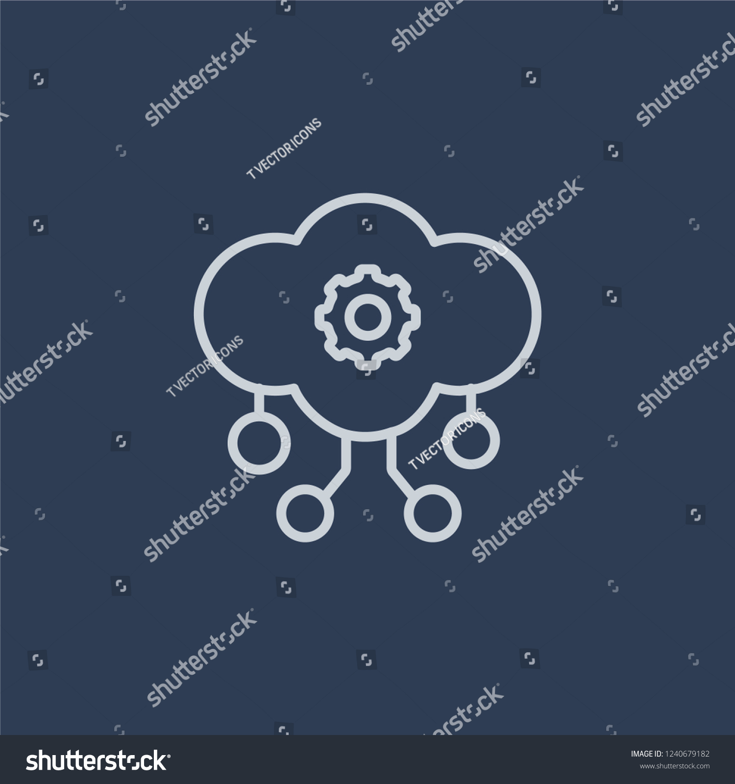 Cloud Intelligence Icon Trendy Flat Vector Stock Vector (Royalty Free ...