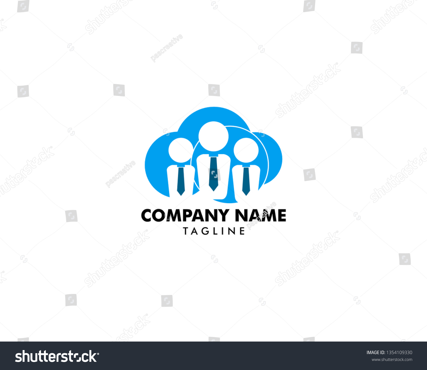 Cloud Job Logo Icon Design Stock Vector (Royalty Free) 1354109330 ...