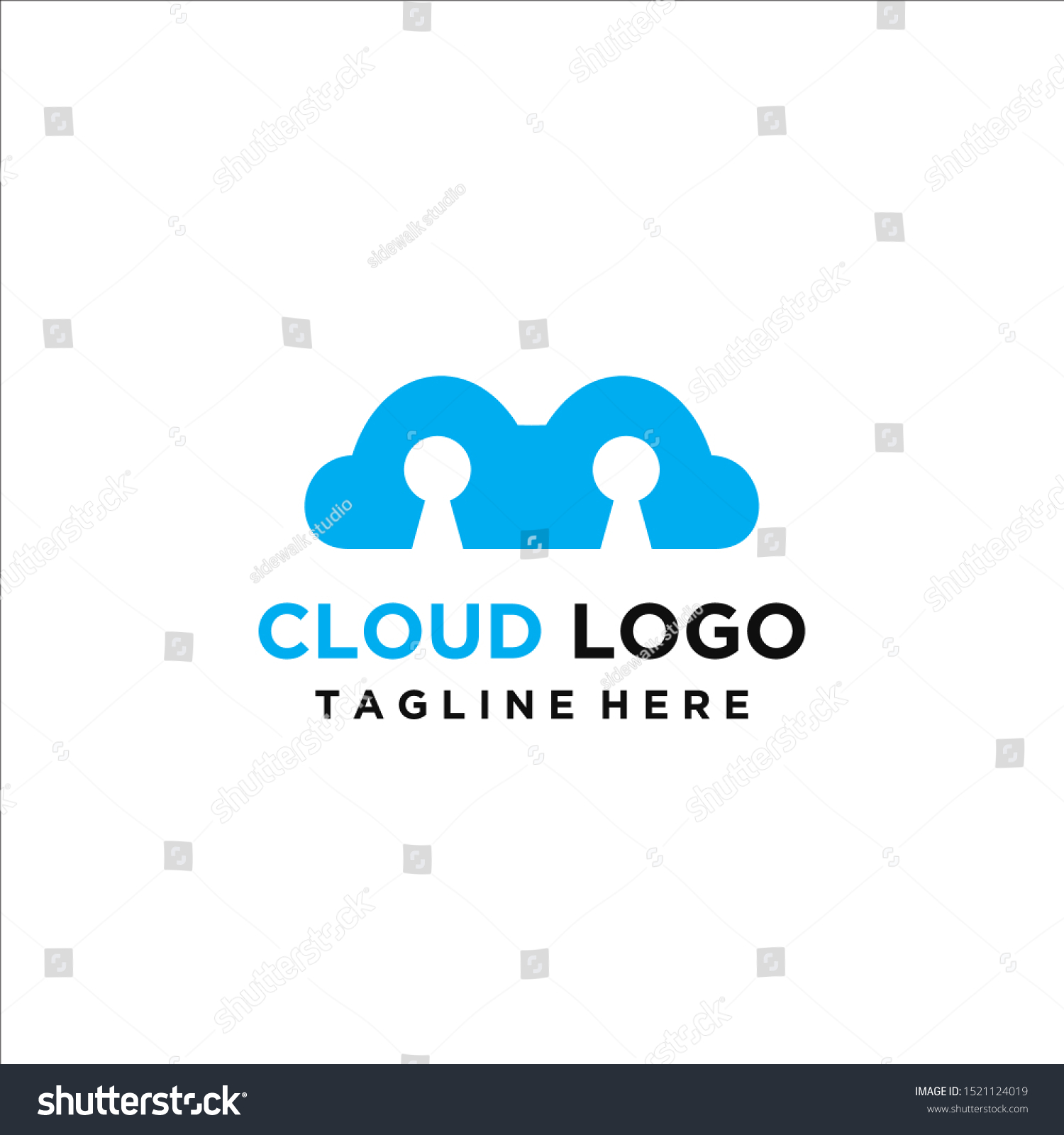 Cloud Key Logo Vector Design Template Stock Vector (Royalty Free ...