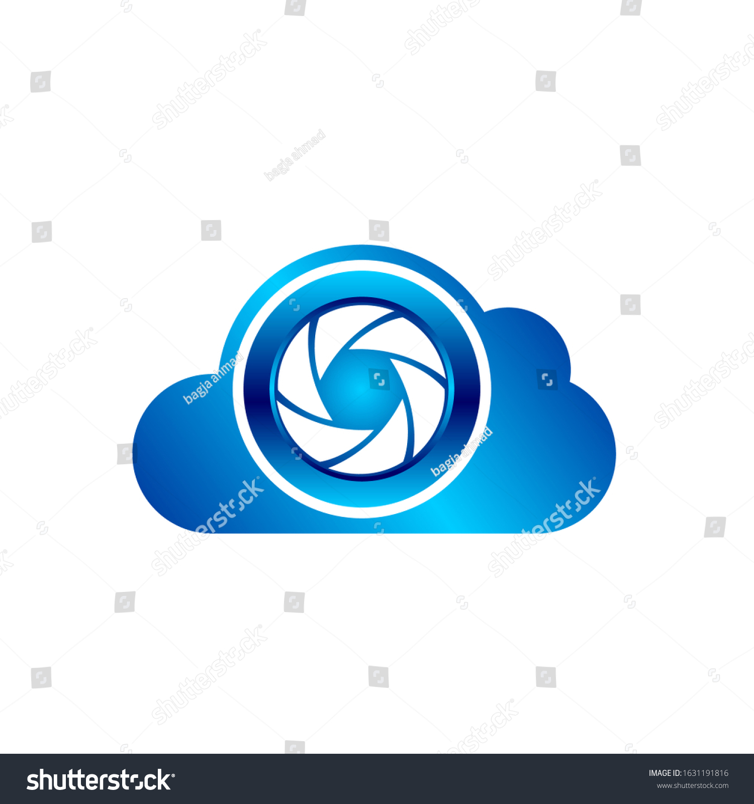 Cloud Lens Camera Logo Design Vector Stock Vector (Royalty Free ...