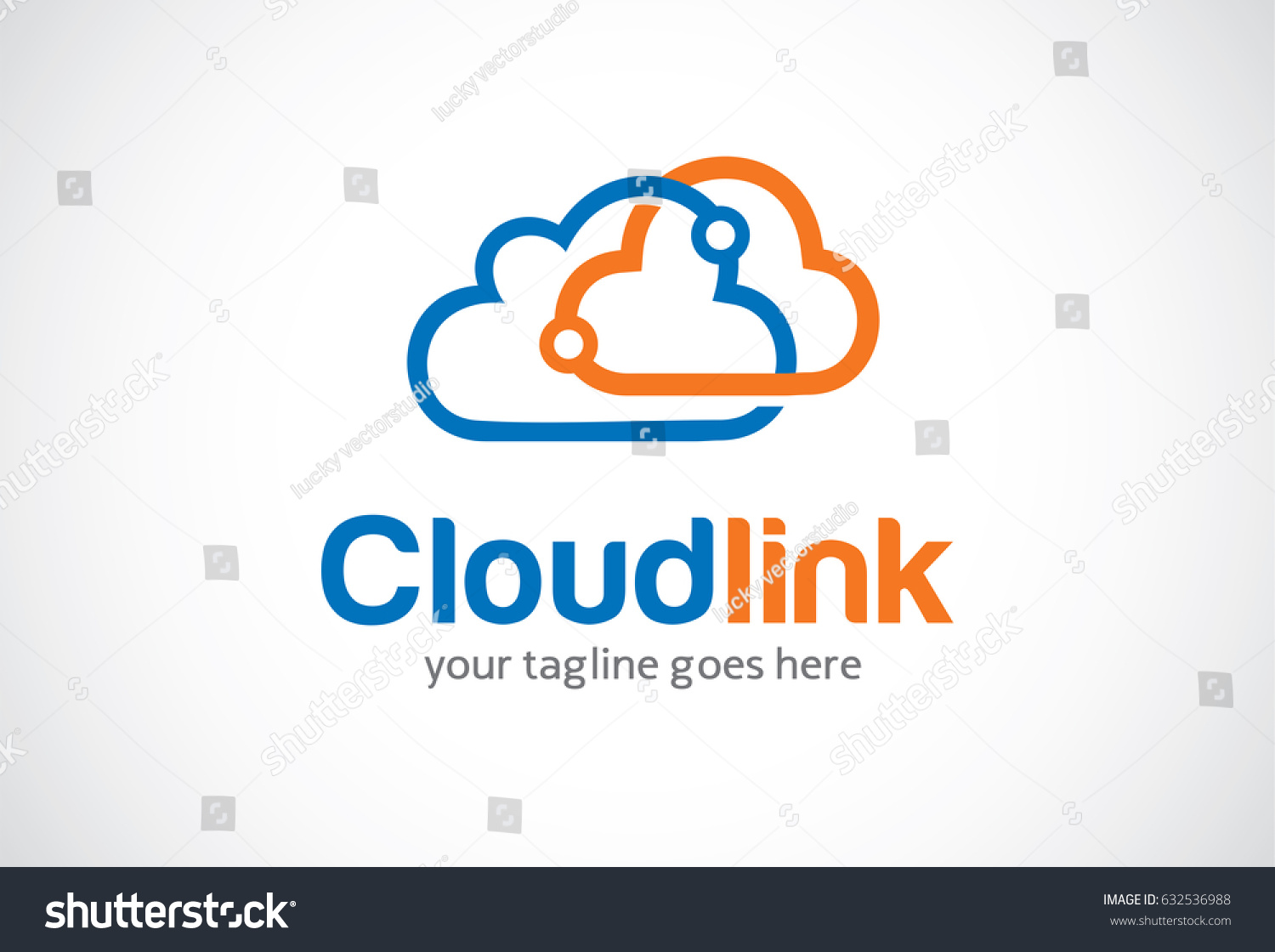 Cloud Link Logo Template Design Vector Stock Vector (Royalty Free ...