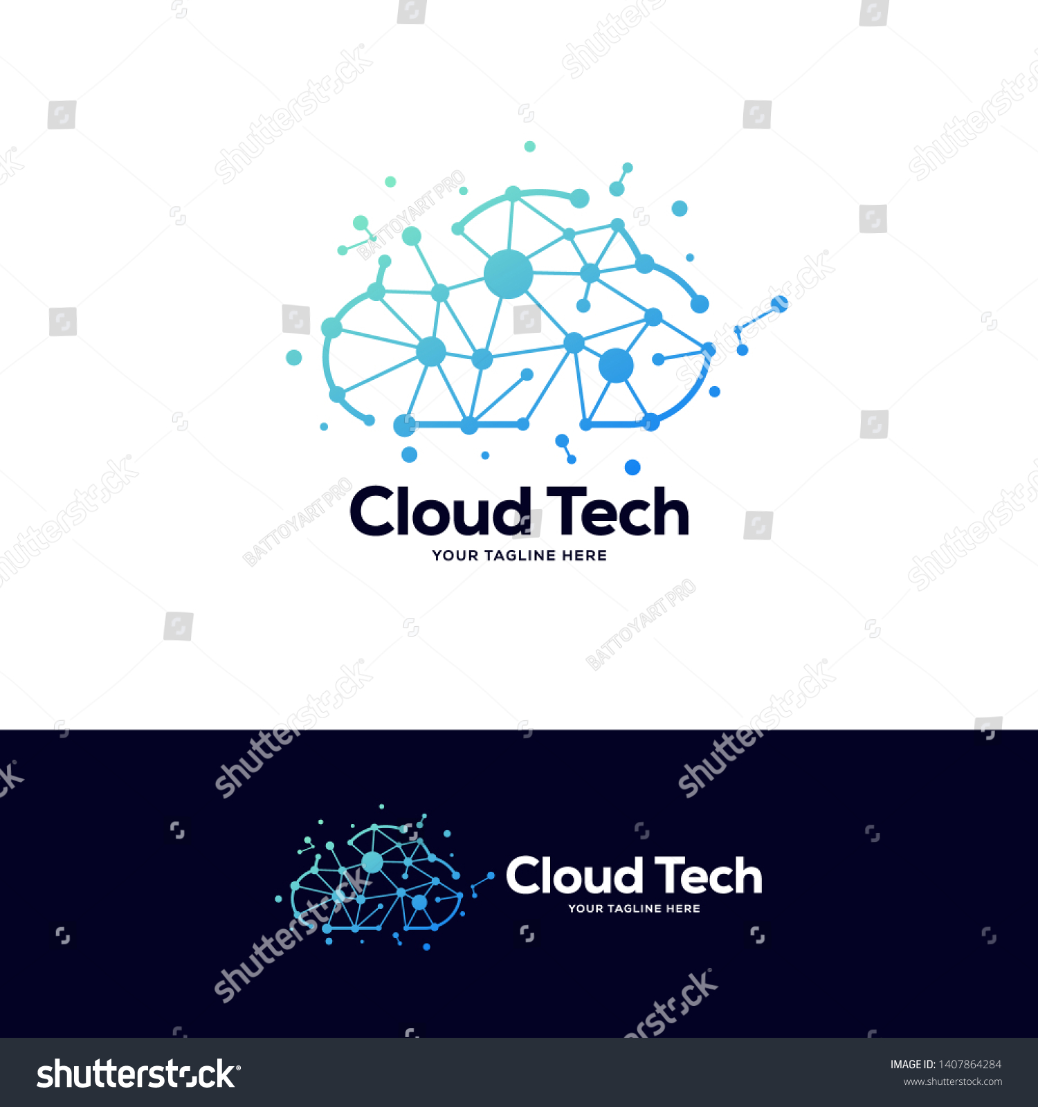 Cloud Logo Designs Template Tech Logo Stock Vector (Royalty Free ...