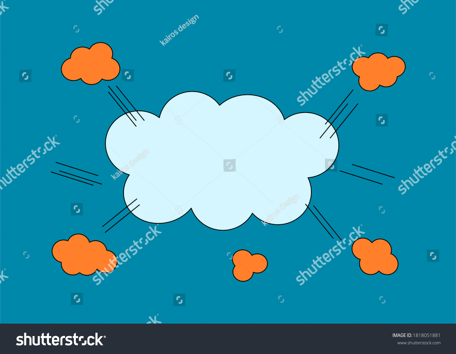 Cloud Message Cute Chat Cartoon Icon Stock Vector (Royalty Free ...