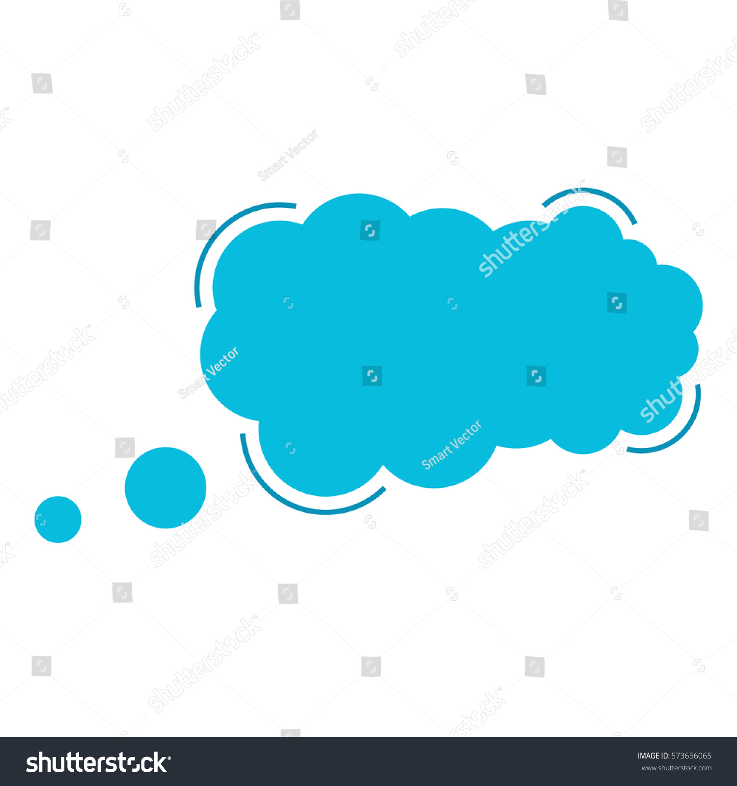 Cloud Message Vibrate Colorful Flat Style Stock Vector (Royalty Free ...