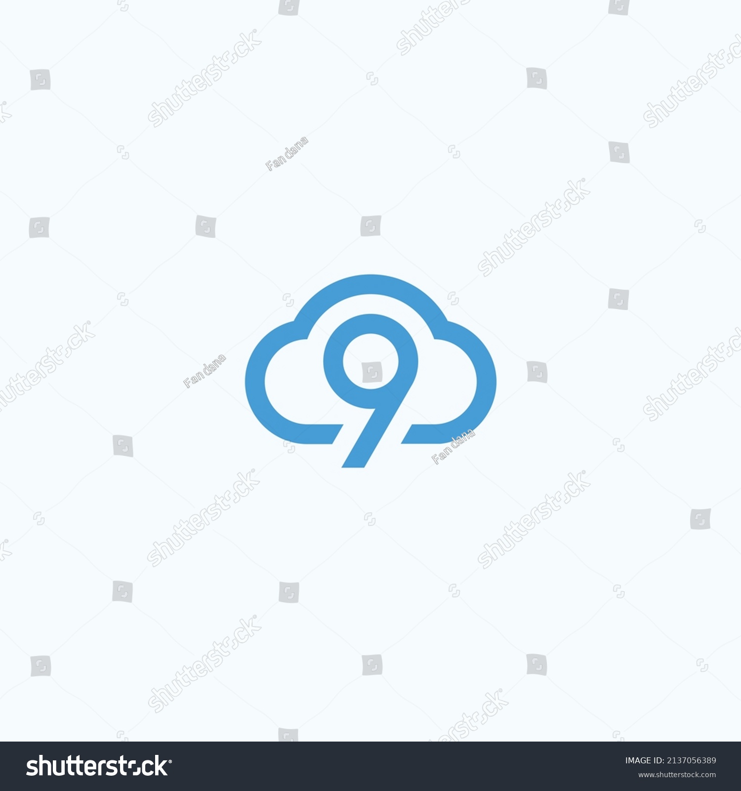 Cloud Nine Logo Number 9 Logo Stock Vector (Royalty Free) 2137056389 ...