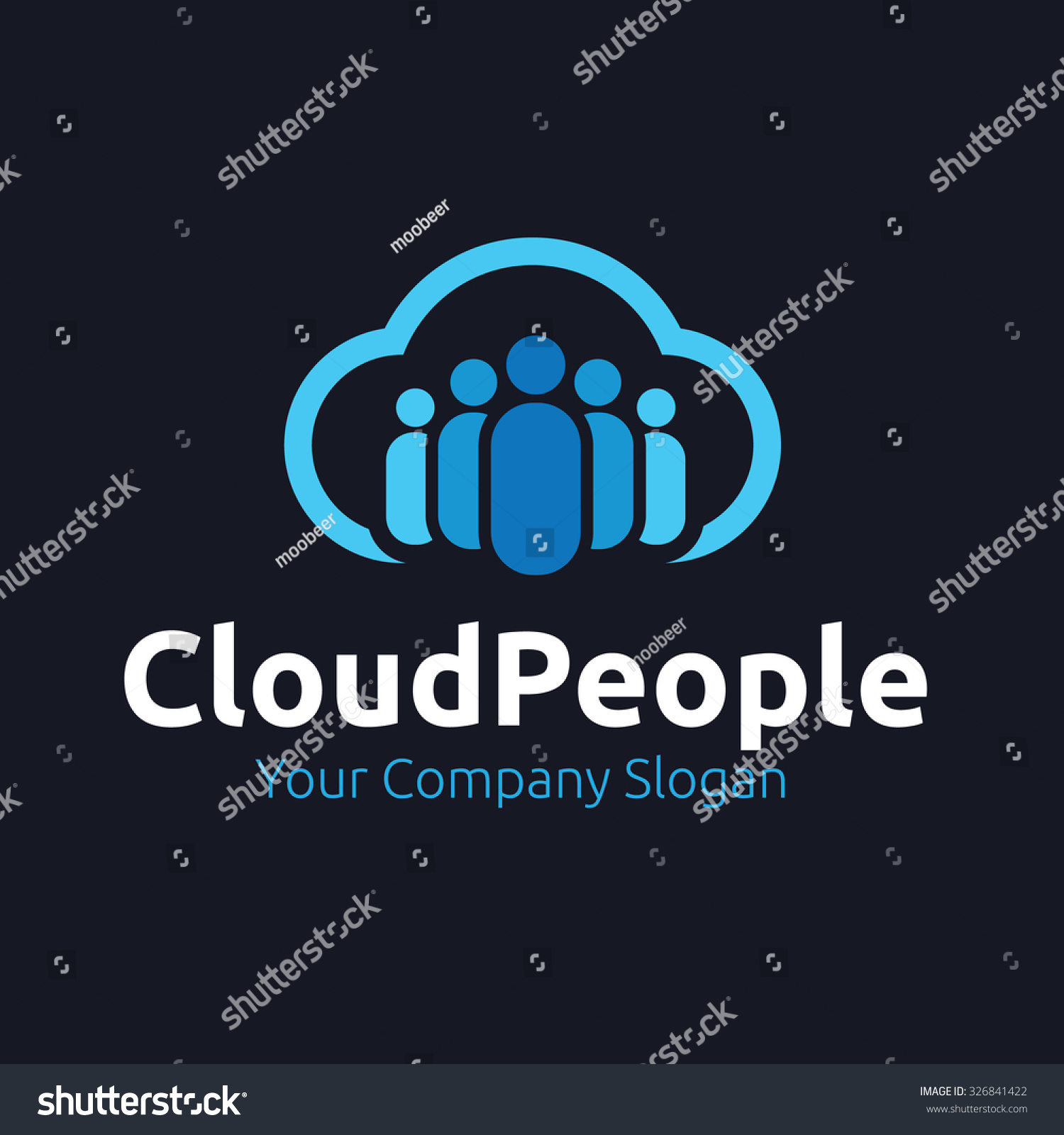 Cloud Peoplecloud Logovector Logo Template Stock Vector (Royalty Free ...
