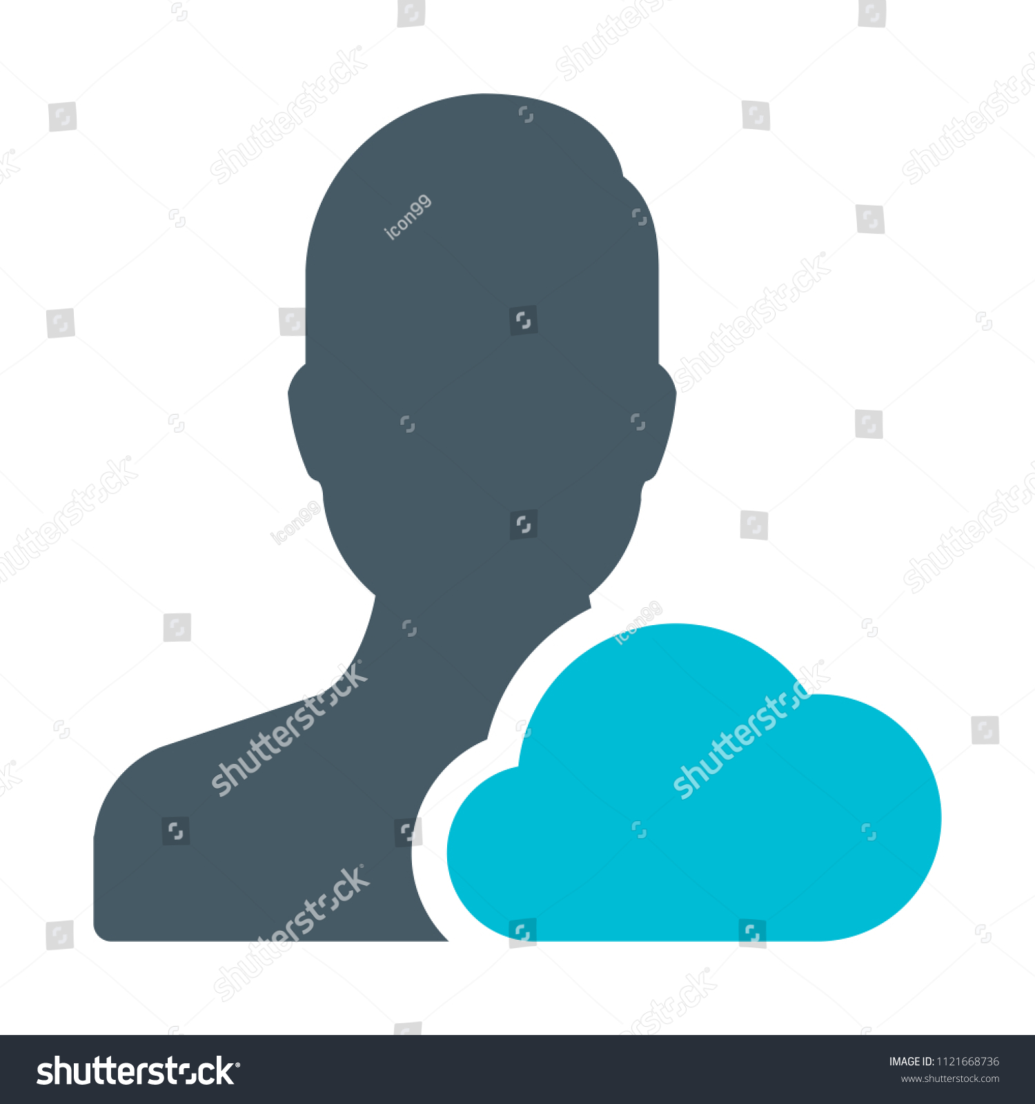 Cloud Profile Symbol Stock Vector (Royalty Free) 1121668736 | Shutterstock
