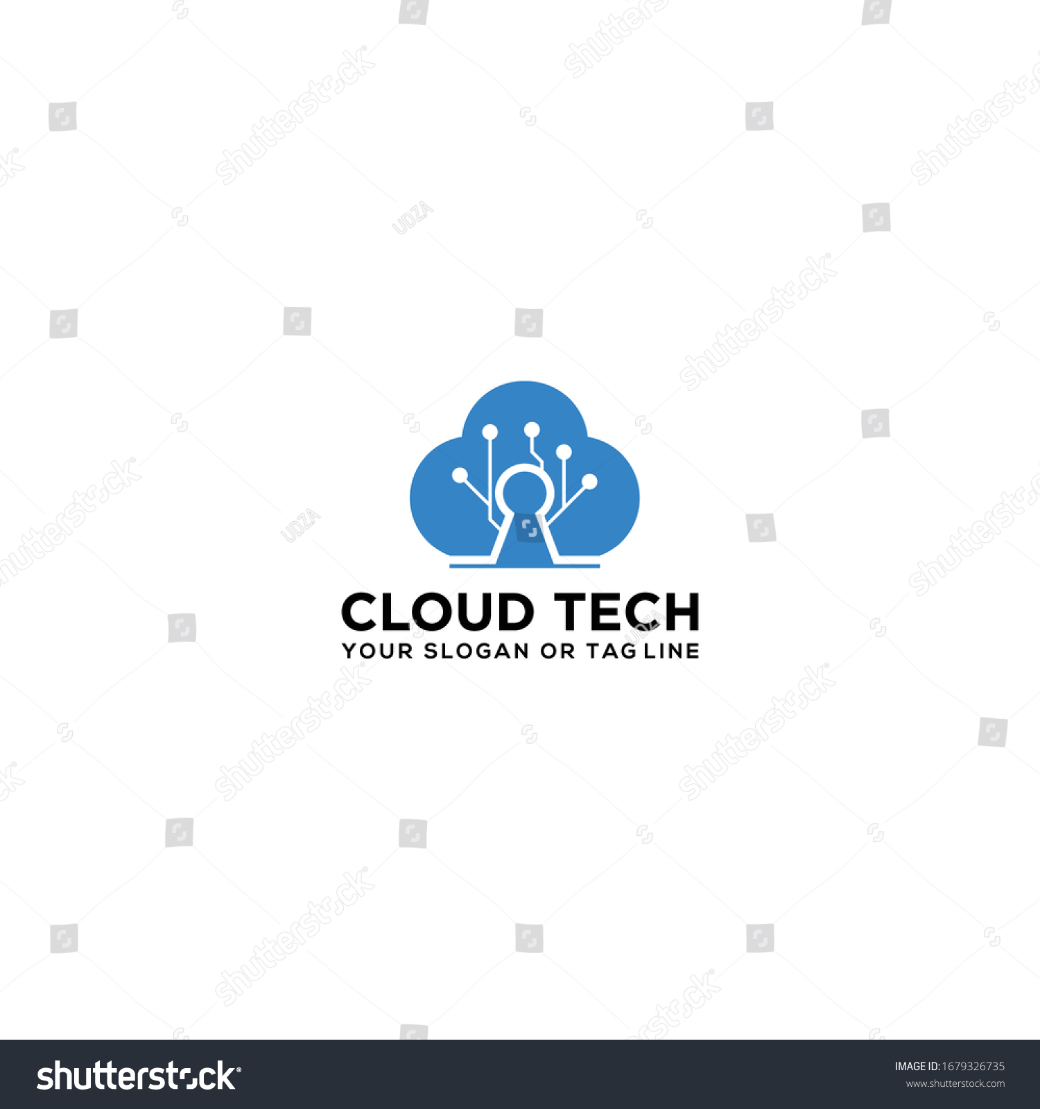 Cloud Security Logo Design Vector Template Stock Vector (Royalty Free ...
