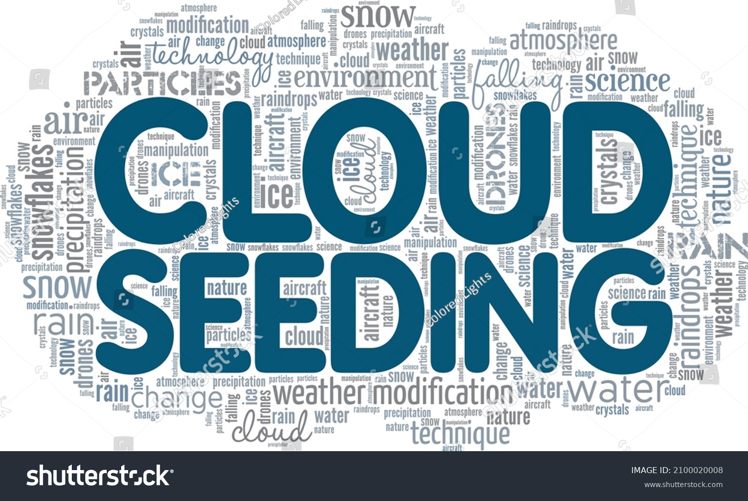 Cloud Seeding Conceptual Vector Illustration Word Stock Vector (Royalty ...