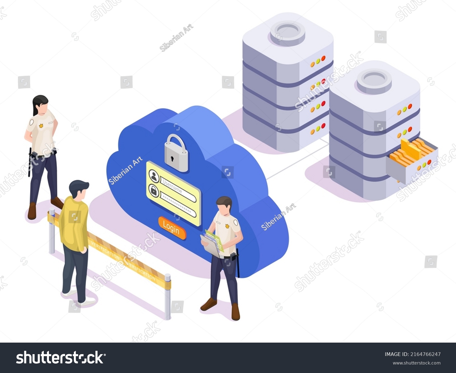 Cloud Service Access Control Service Vector Stock Vector (Royalty Free ...
